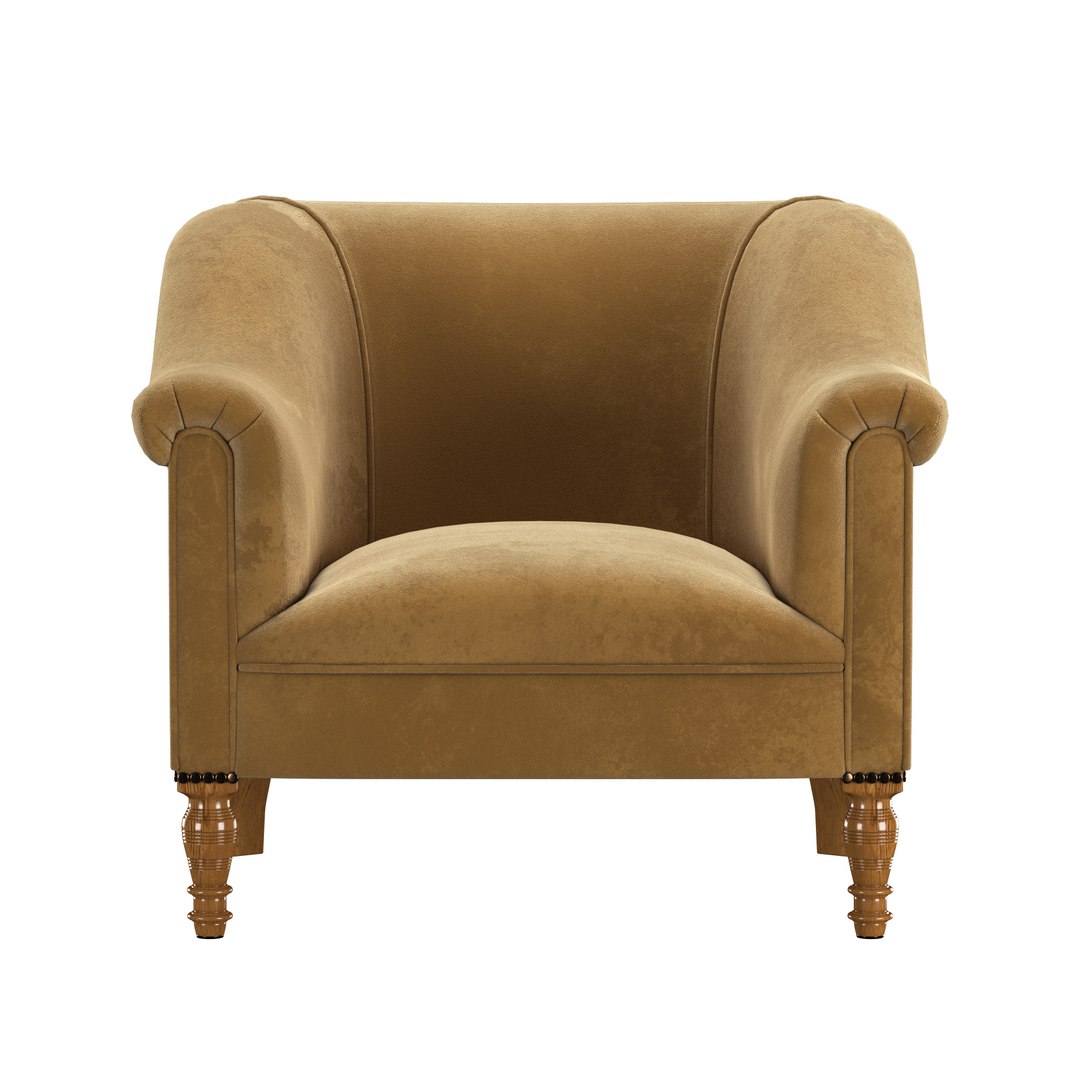 Short Scroll Arm Signature Chair 3D Model - TurboSquid 2188414