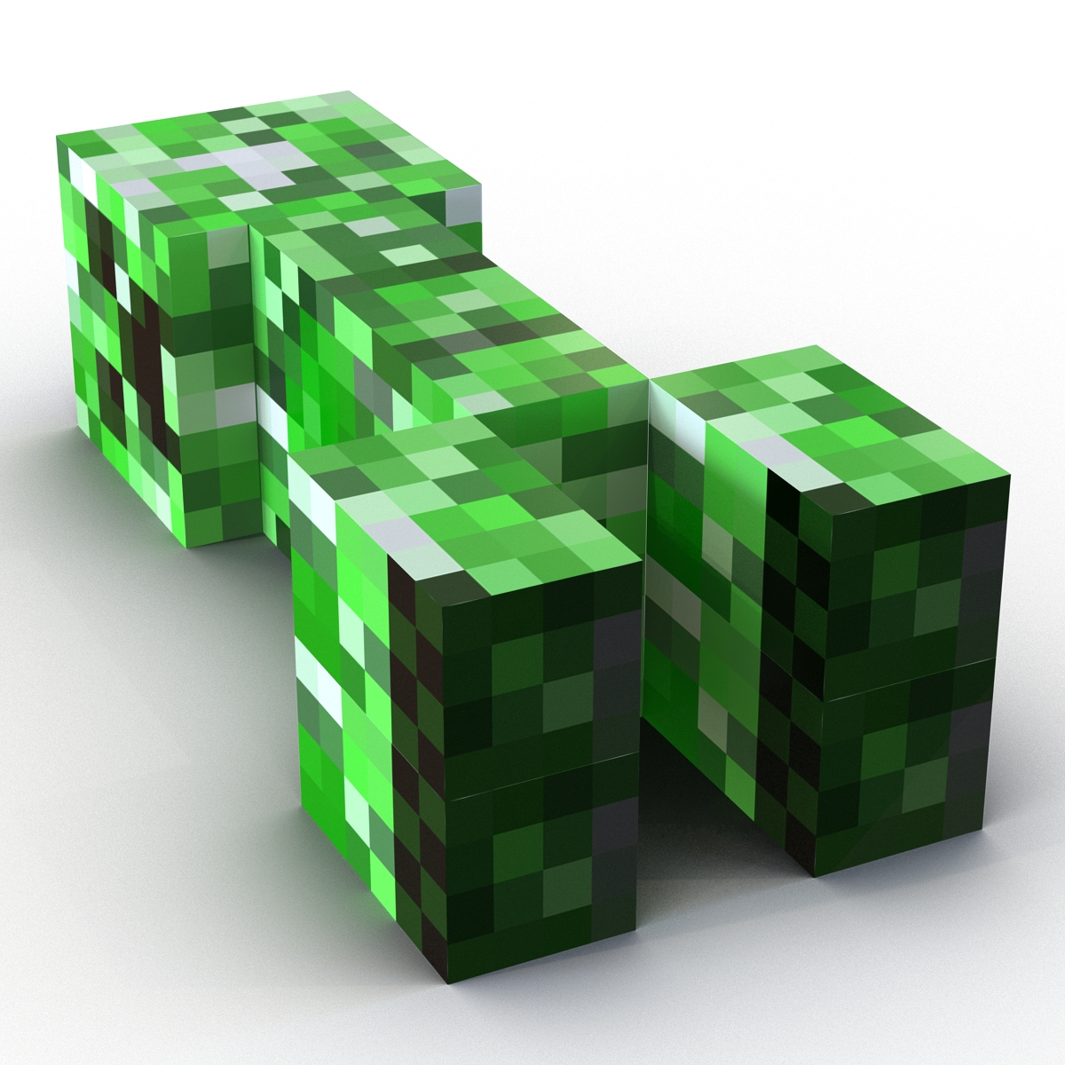 3d minecraft creeper