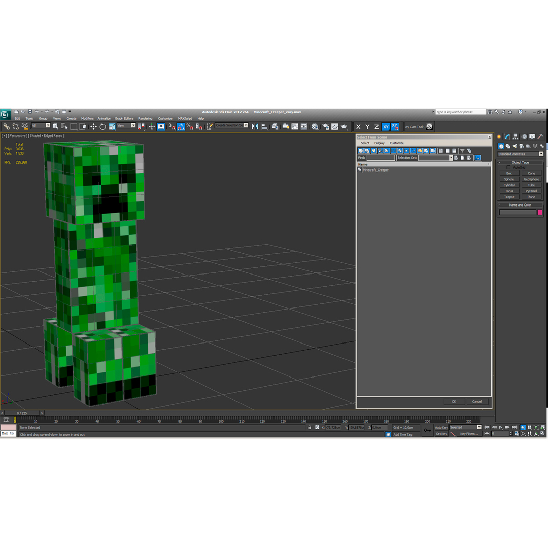 3d minecraft creeper