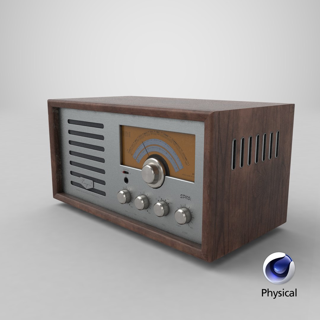 Retro Radio 3d Model