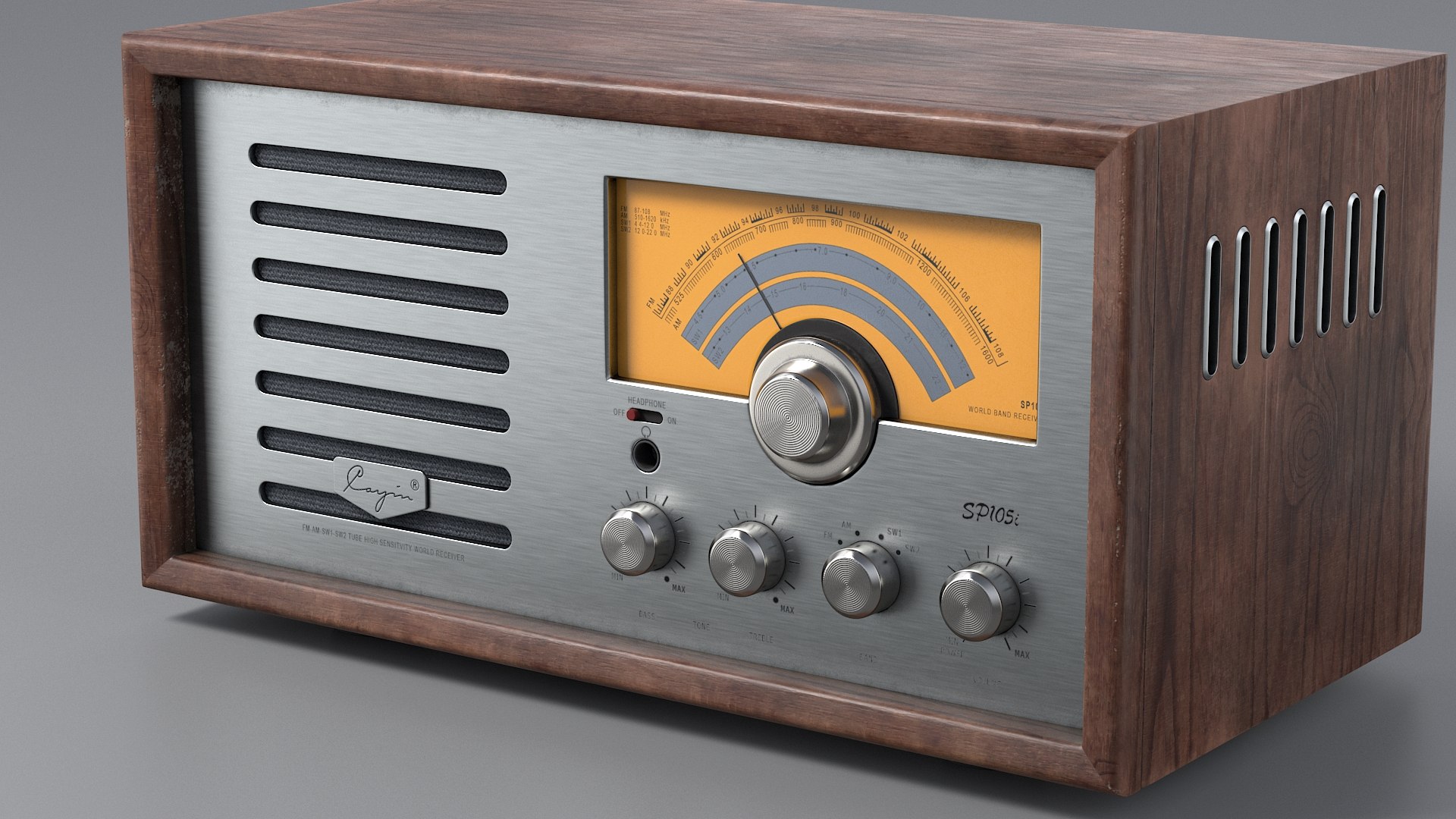 Retro Radio 3d Model