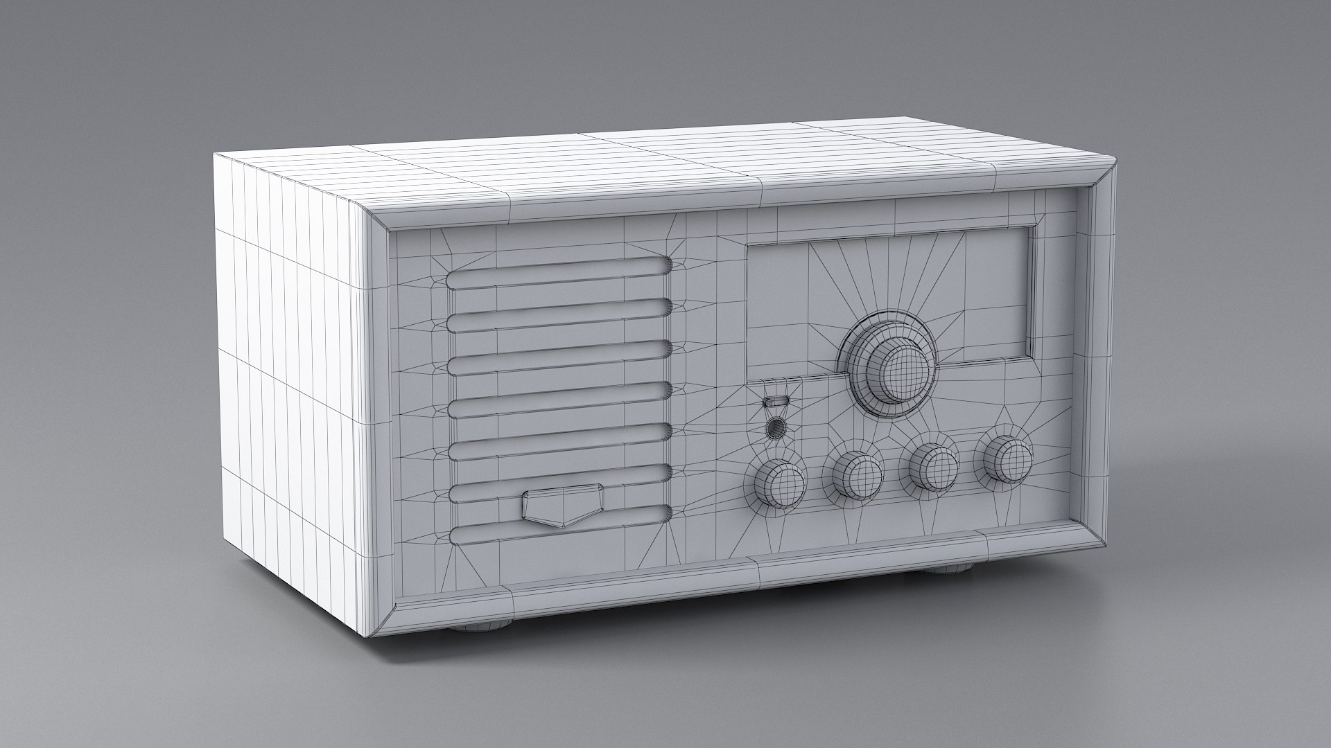 Retro Radio 3d Model