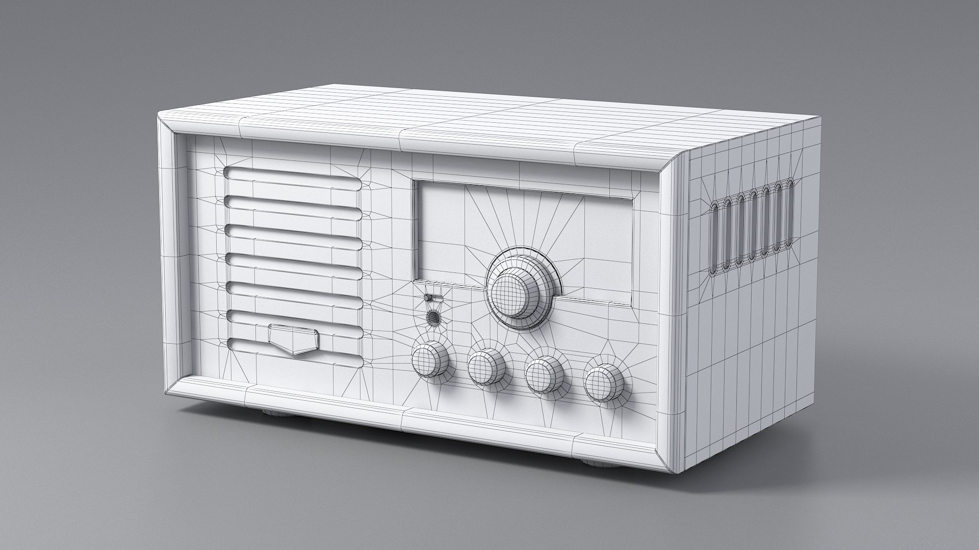 Retro Radio 3d Model