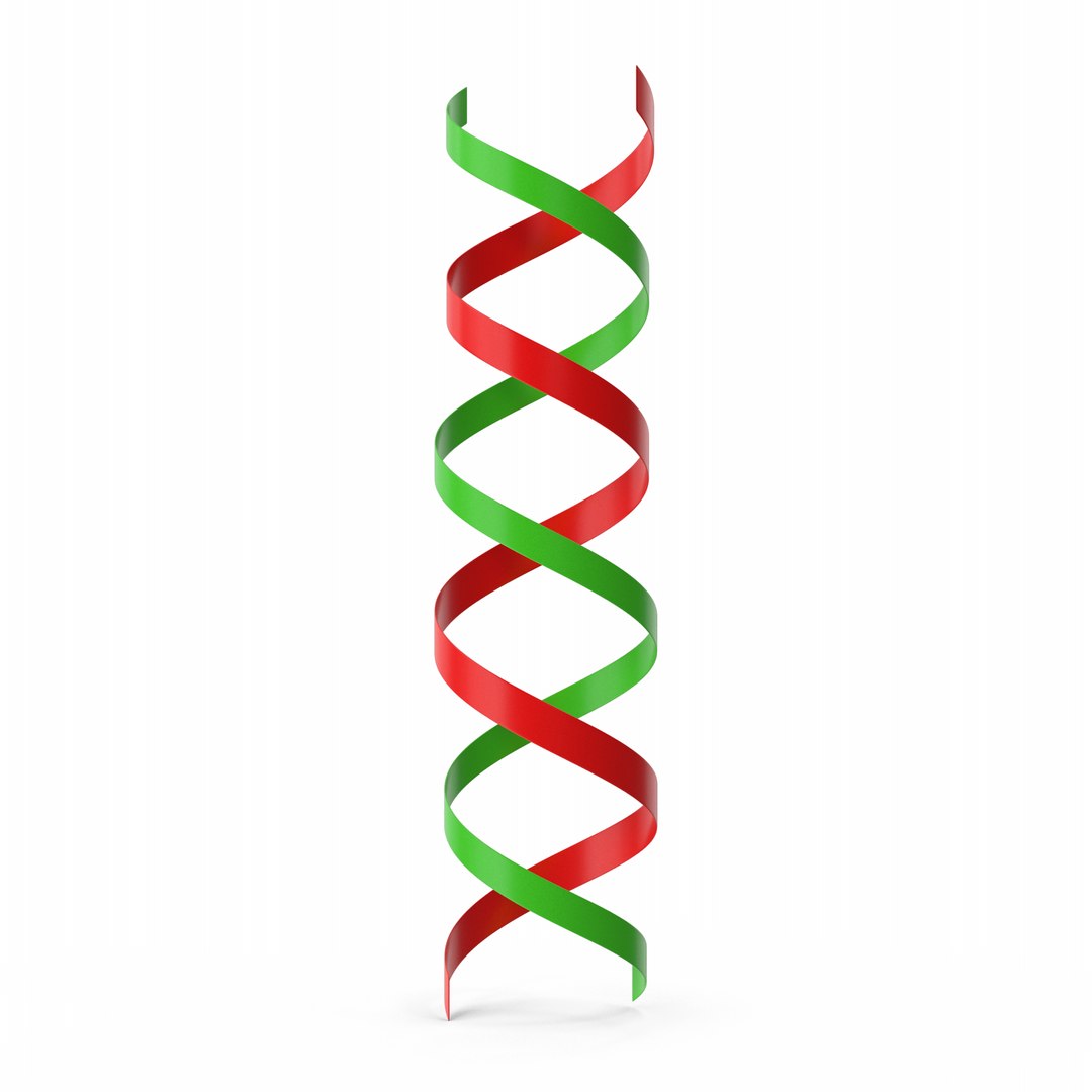 3D Curly Ribbons Red Green Model - TurboSquid 2145464