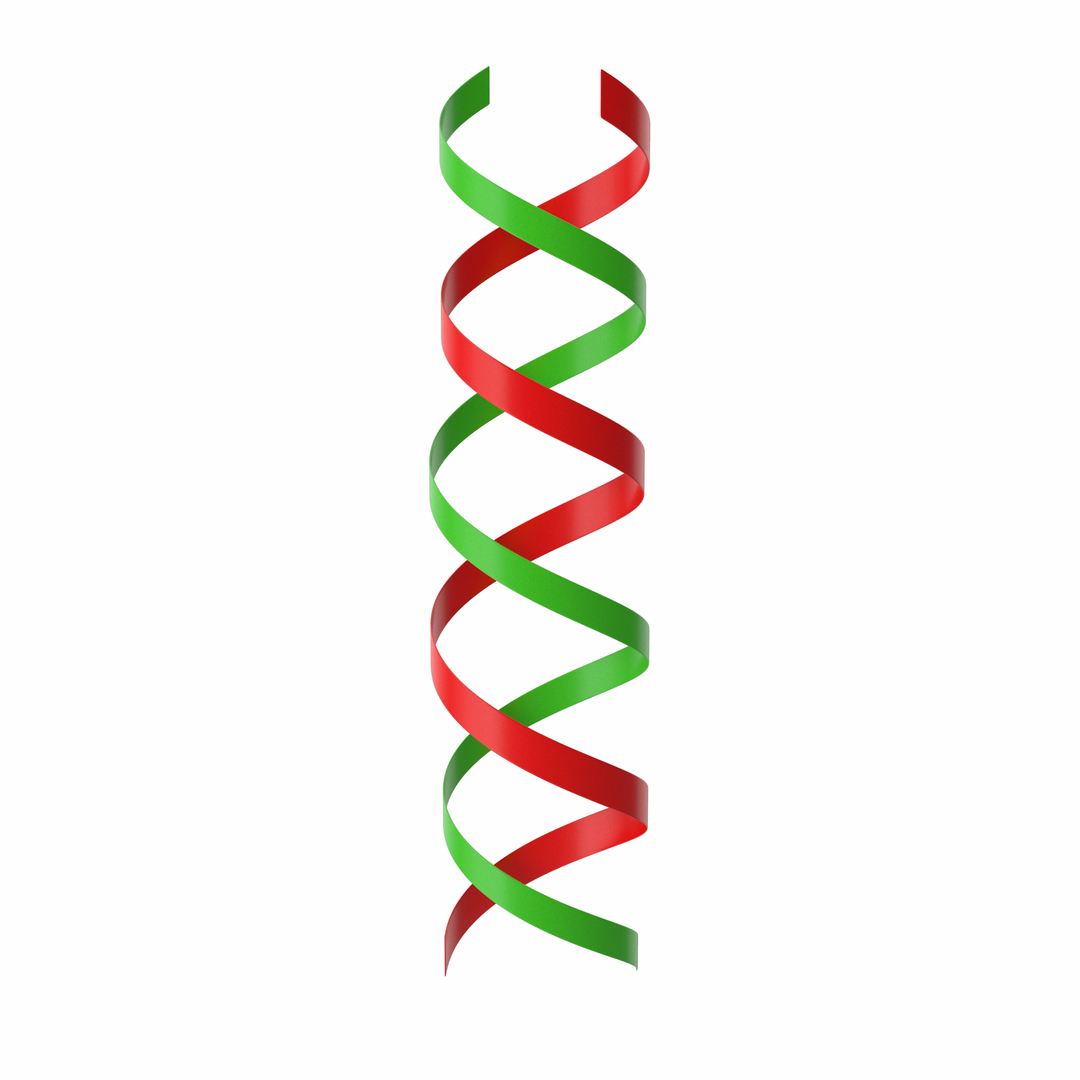 3D Curly Ribbons Red Green Model - TurboSquid 2145464