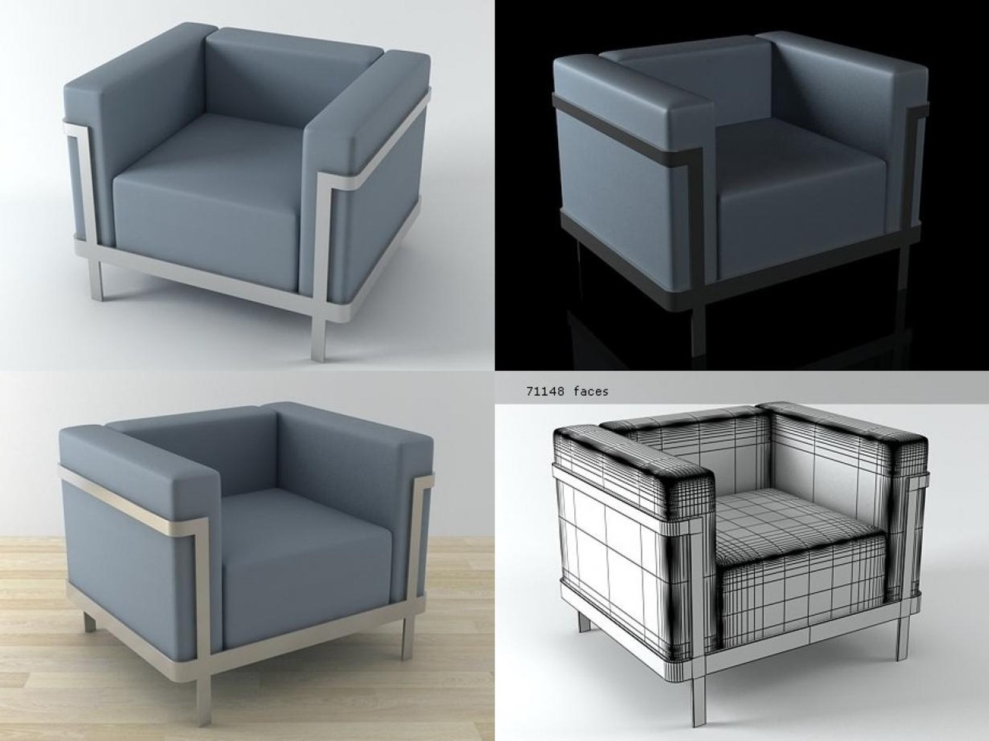Free 3D M1 Armchair Model - TurboSquid 1182954