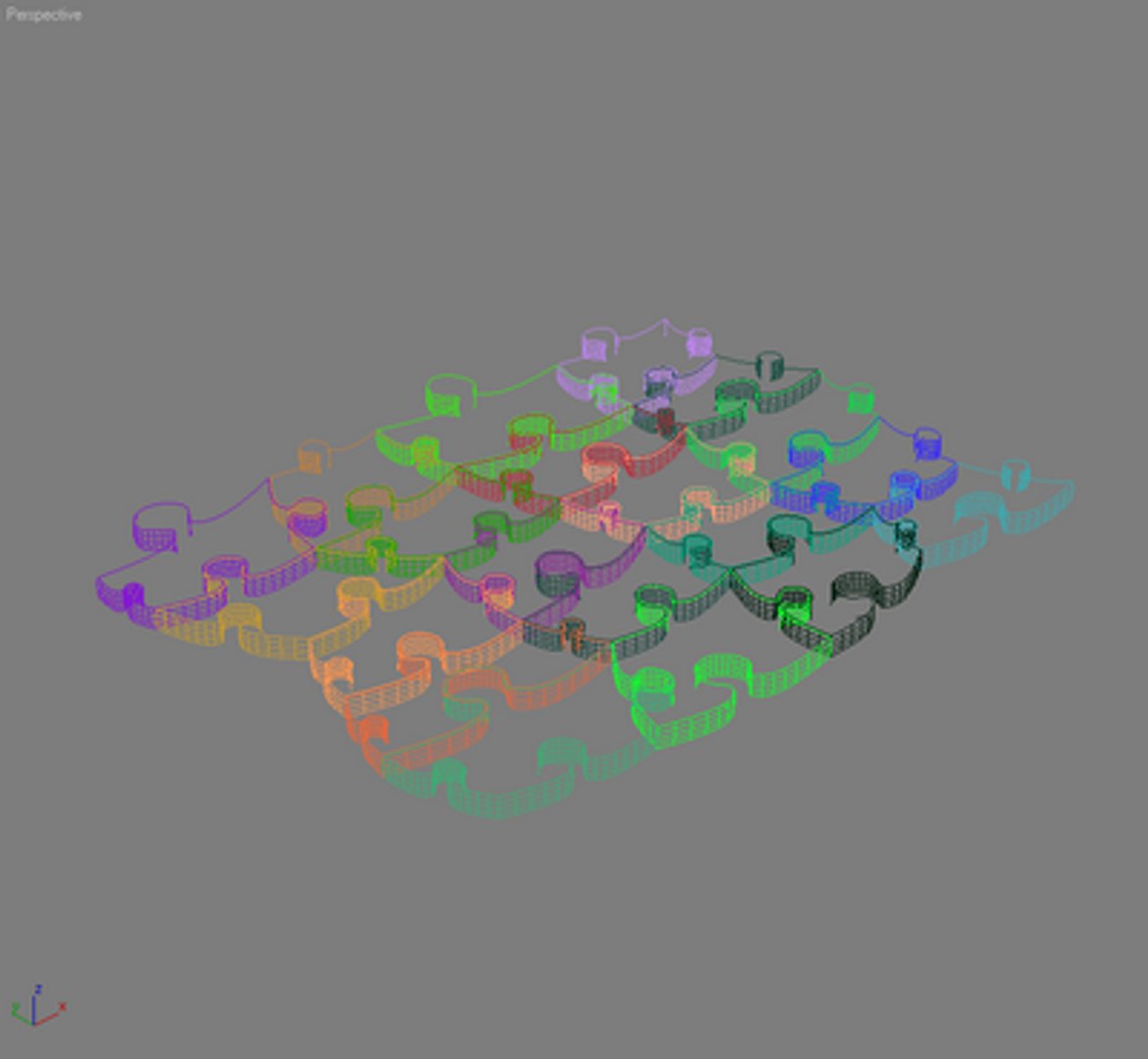 spline piece 3d model