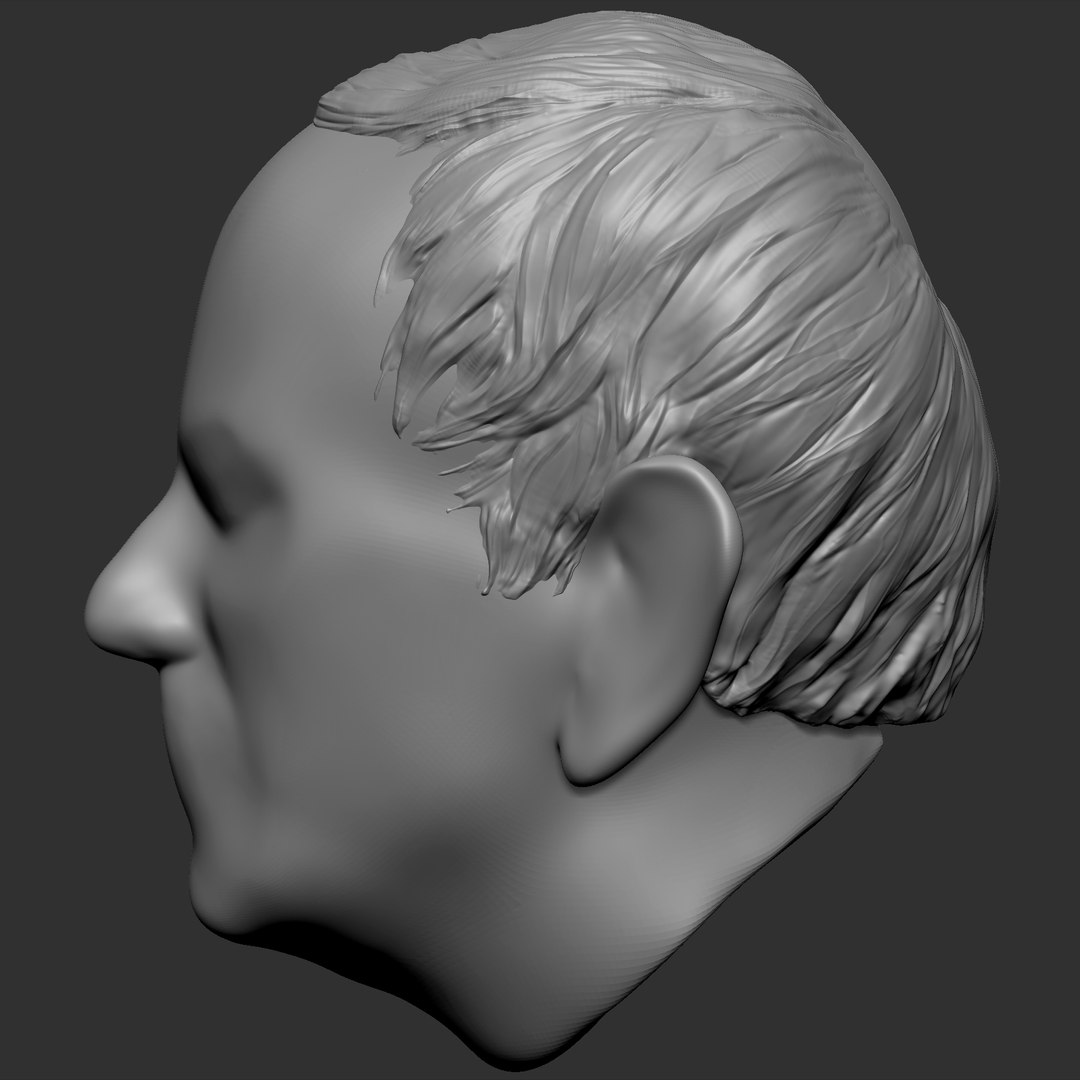 3d hairstyle old man model