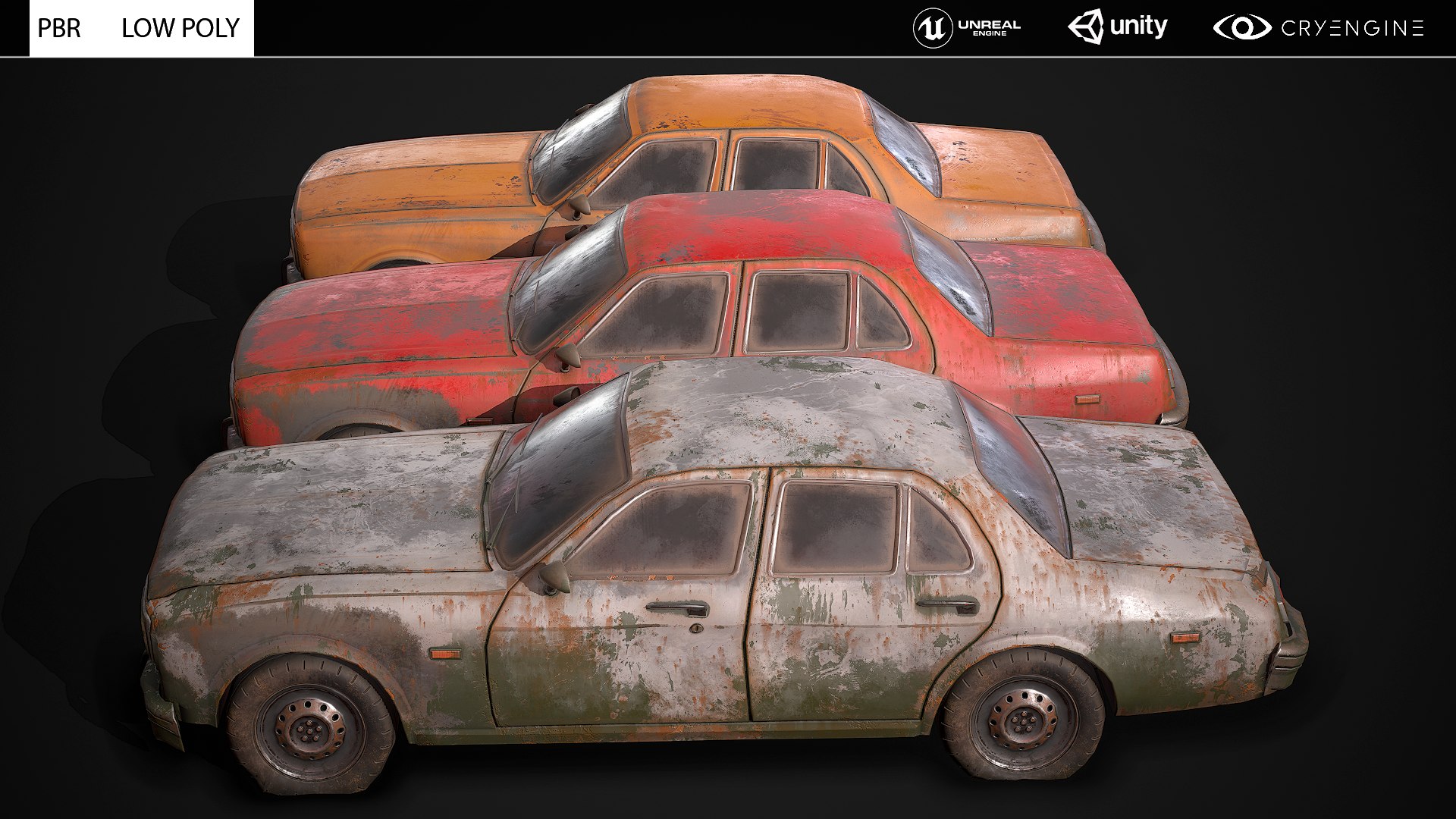 Cars 1 Old Pbr Model - TurboSquid 1584406