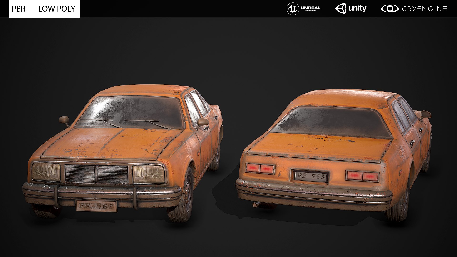 Cars 1 Old Pbr Model - TurboSquid 1584406