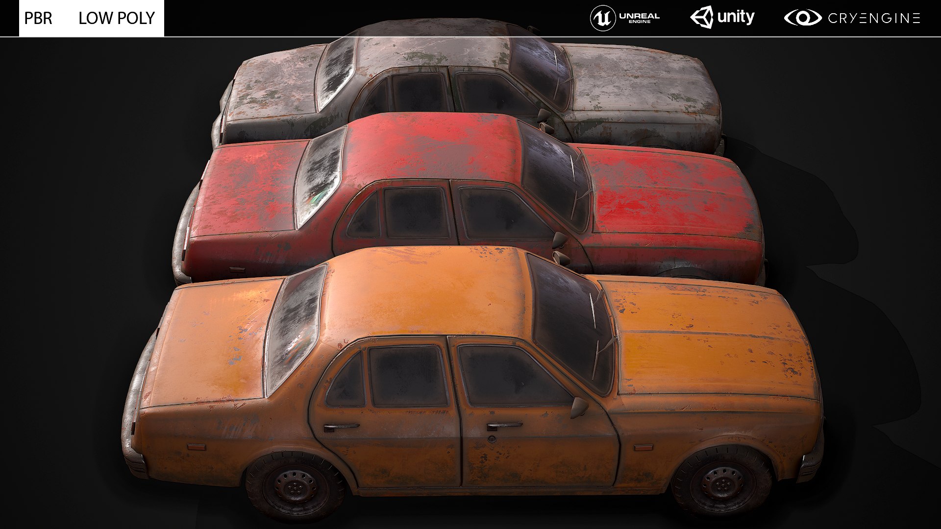 Cars 1 Old Pbr Model - TurboSquid 1584406