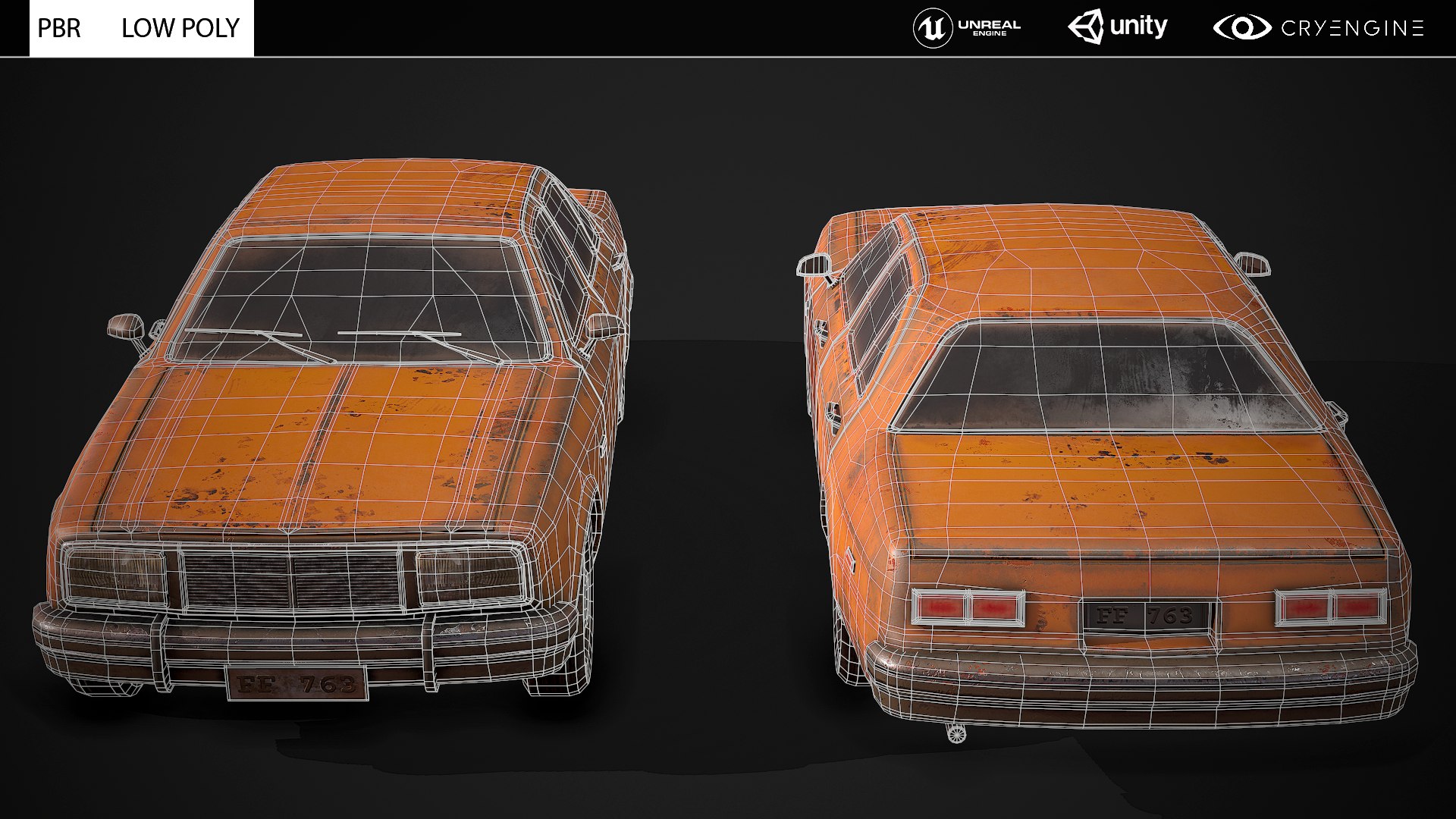 Cars 1 Old Pbr Model - TurboSquid 1584406