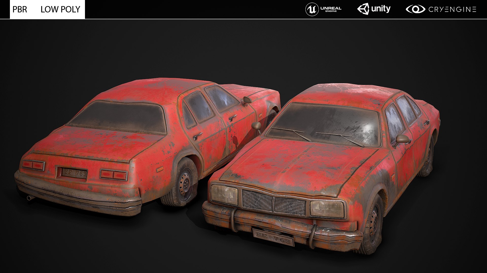 Cars 1 Old Pbr Model - TurboSquid 1584406