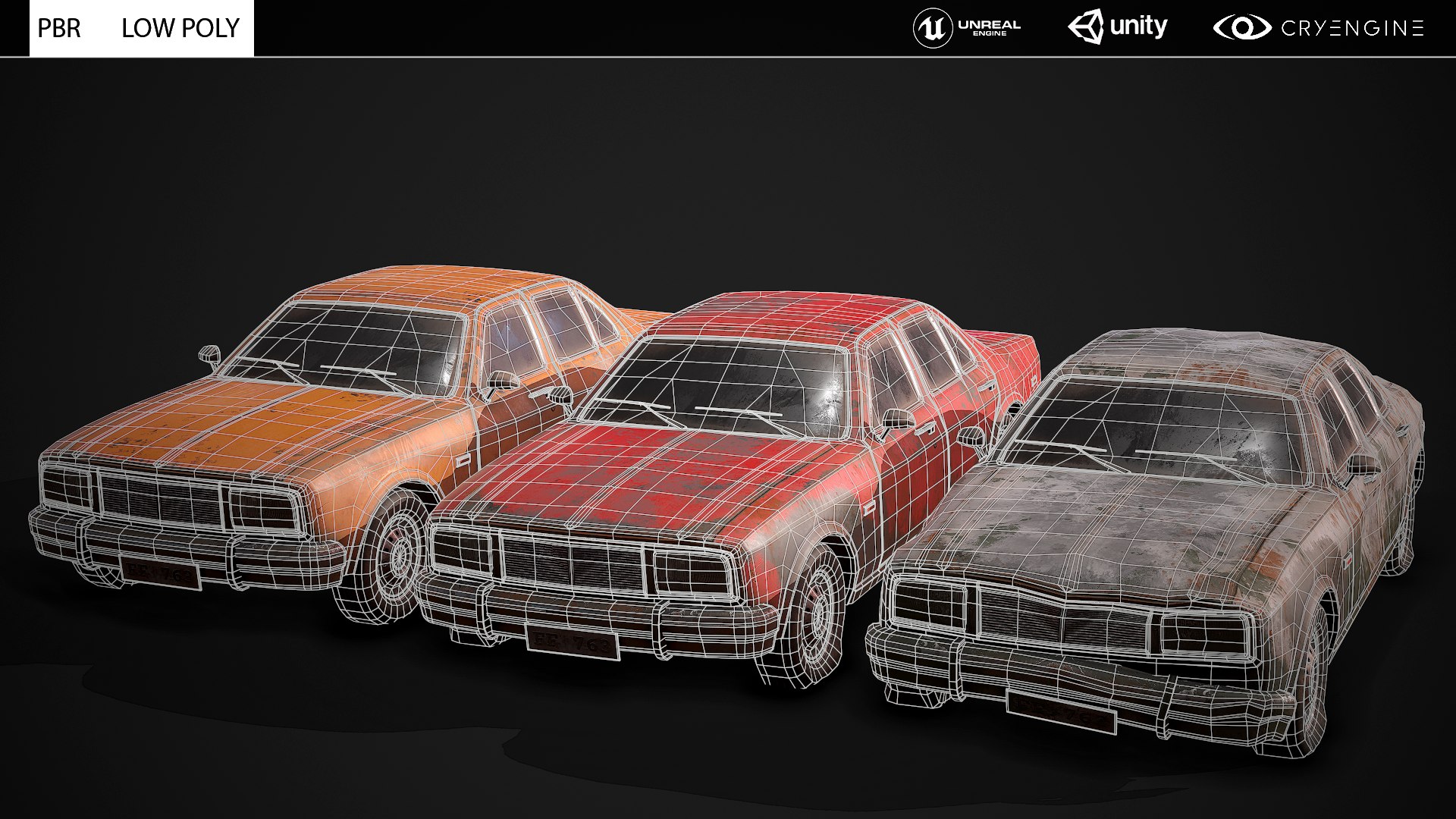 Cars 1 Old Pbr Model - TurboSquid 1584406