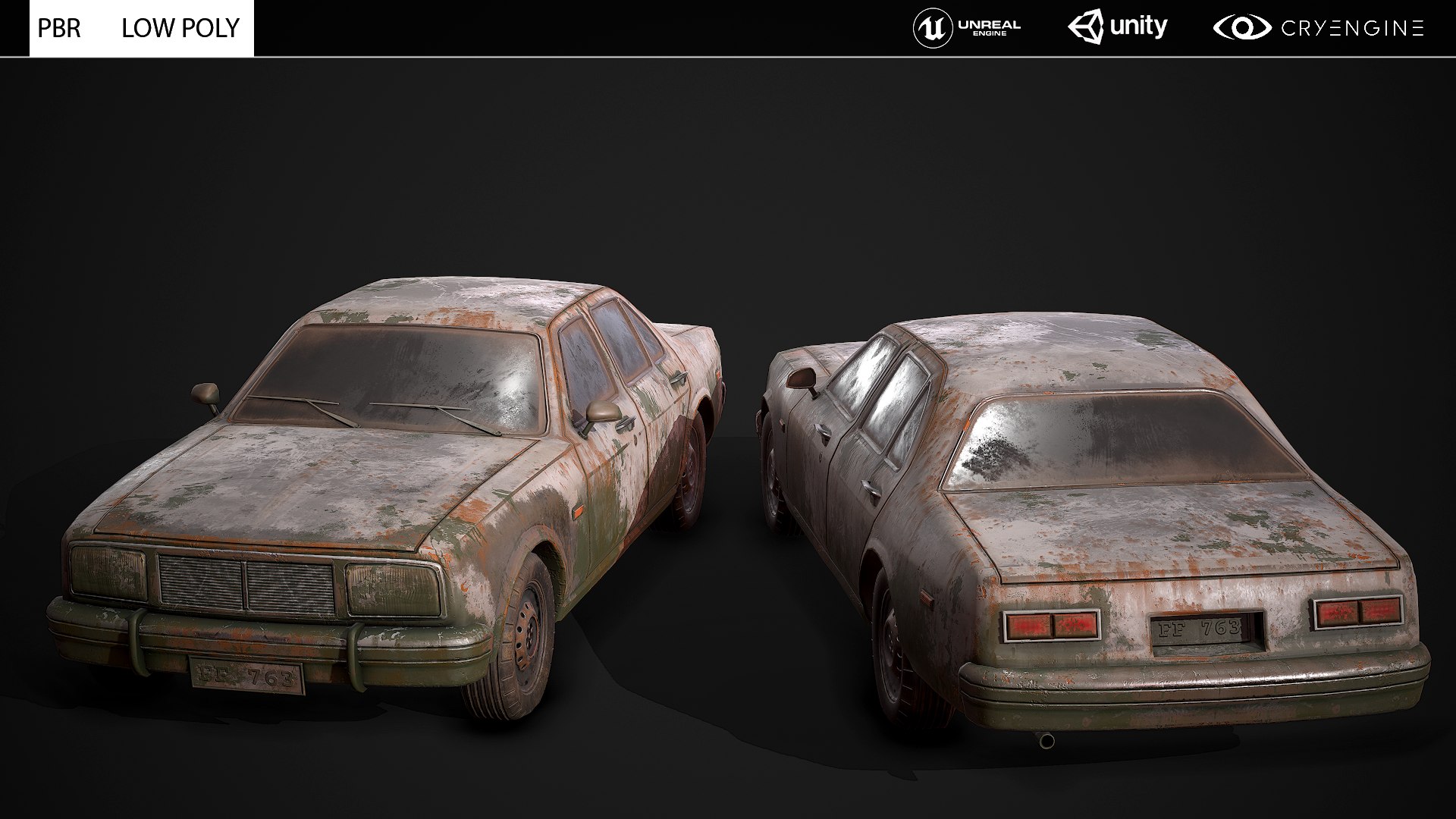 Cars 1 Old Pbr Model - TurboSquid 1584406
