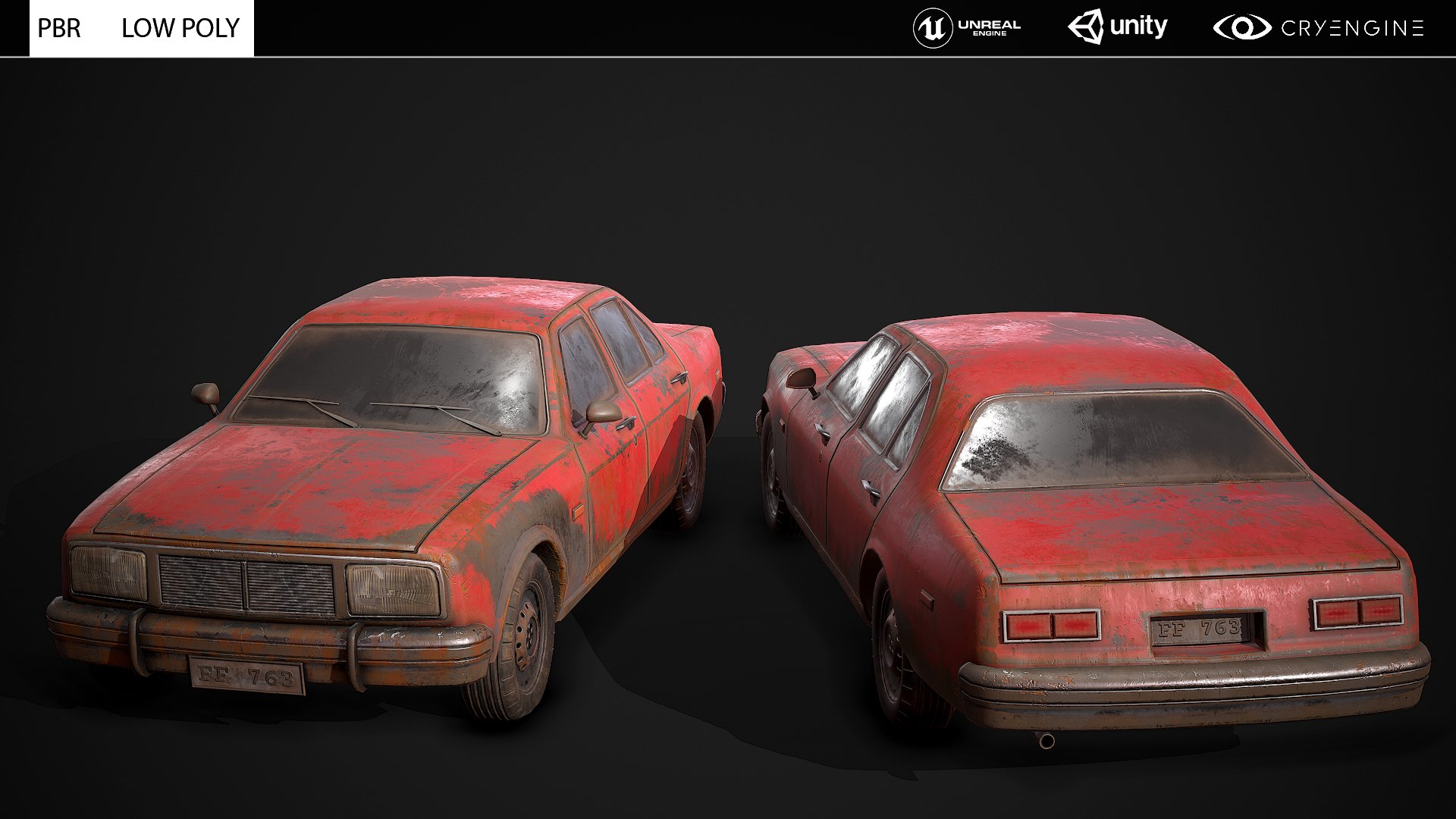 Cars 1 Old Pbr Model - TurboSquid 1584406