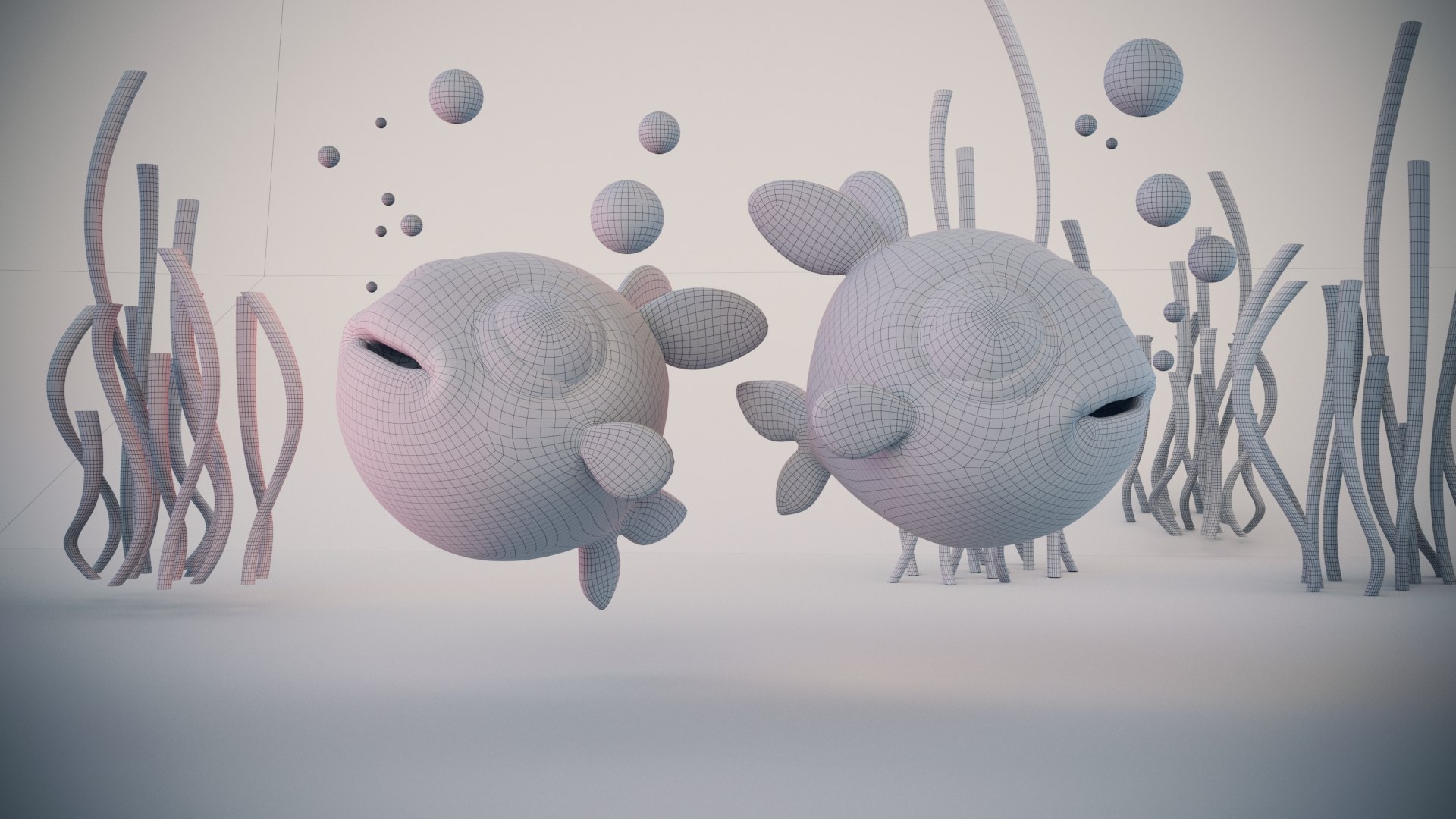 3D Cartoon Cute Fish Model - TurboSquid 1884163