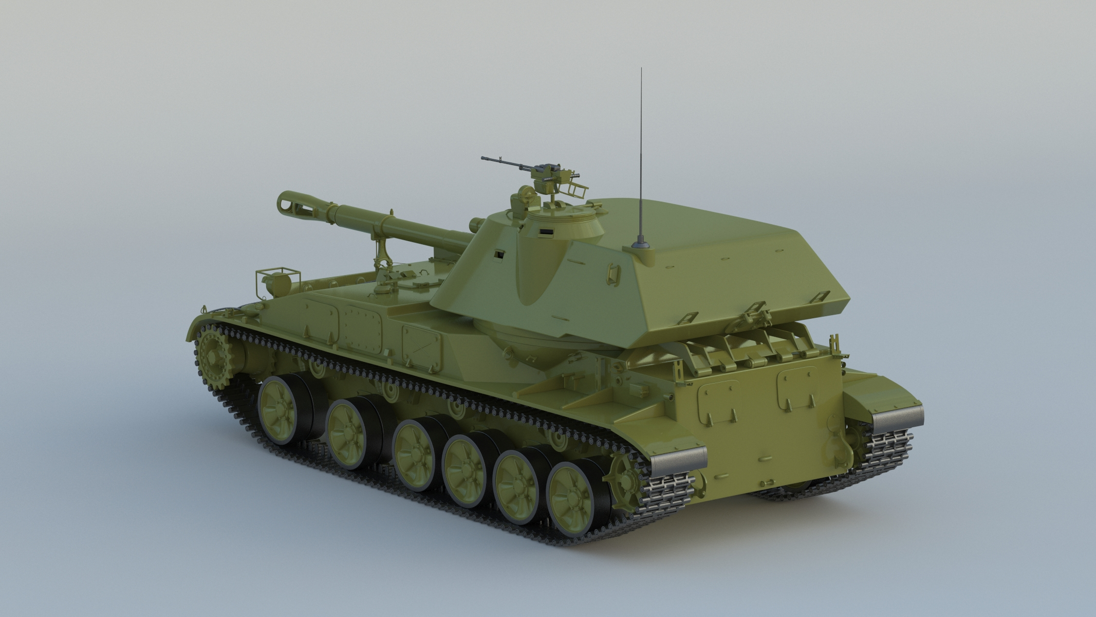 2S3 Akatsiya 3D model - TurboSquid 1921283