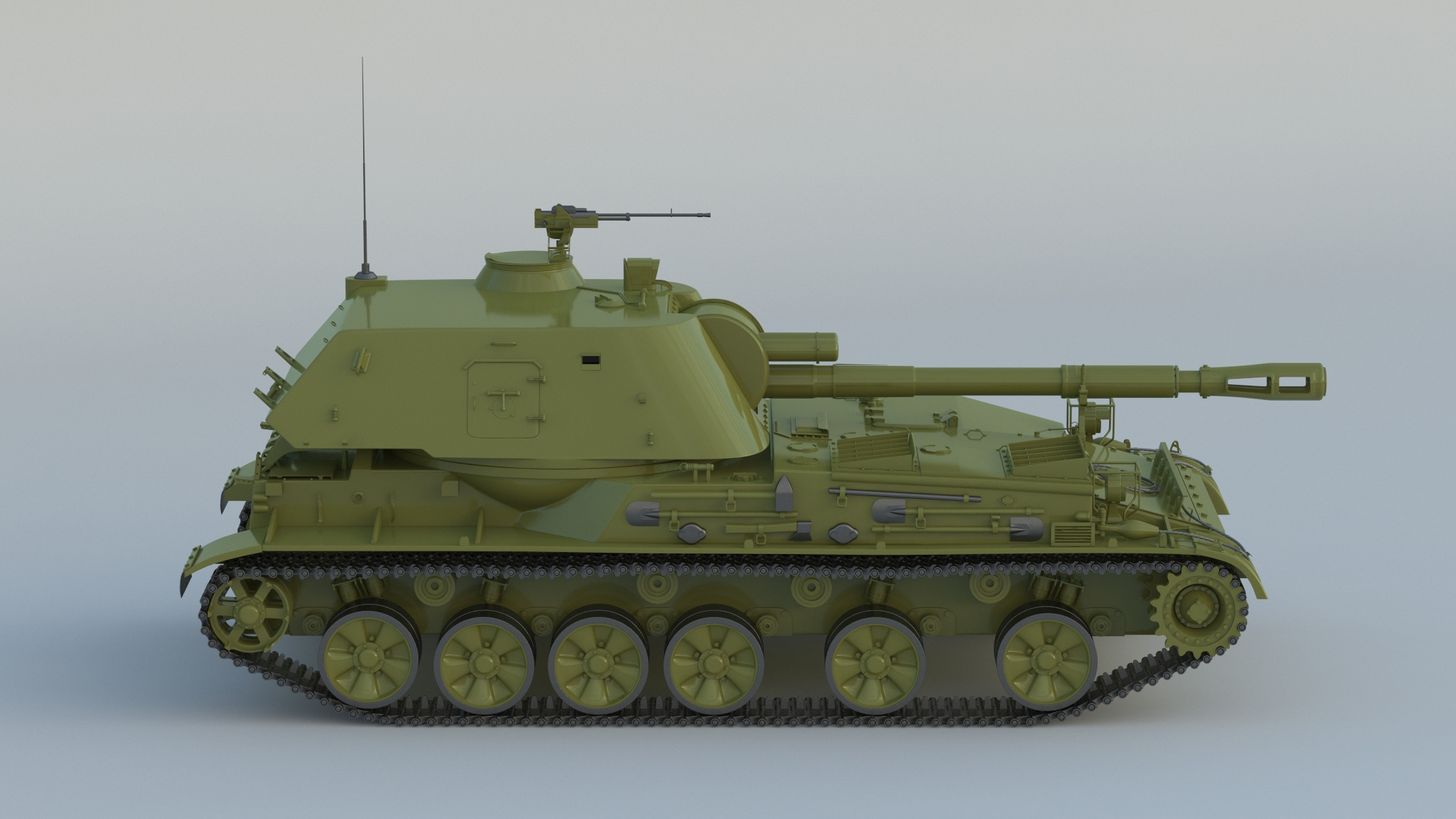 2S3 Akatsiya 3D model - TurboSquid 1921283