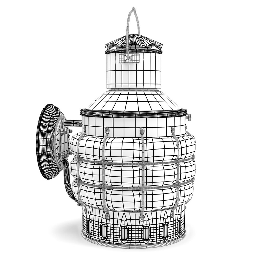 Copper Ship Lantern Lights 3d Model