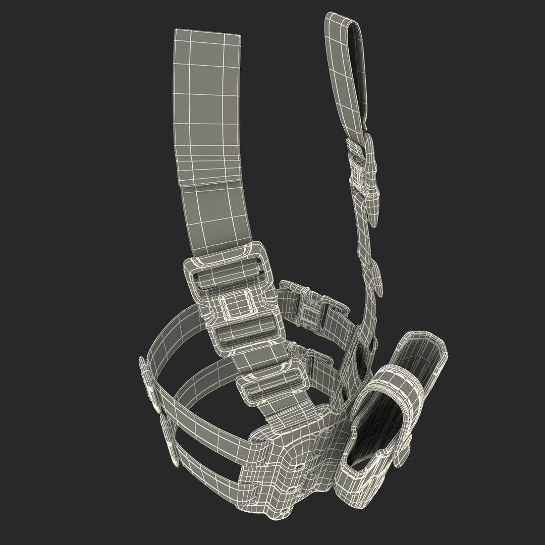 3d Model Of Tactical Leg Pistol Holster