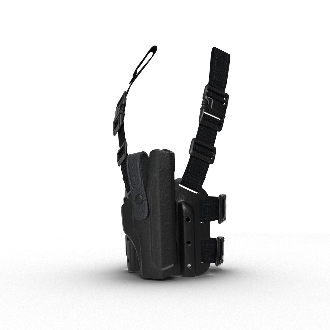 3d Model Of Tactical Leg Pistol Holster