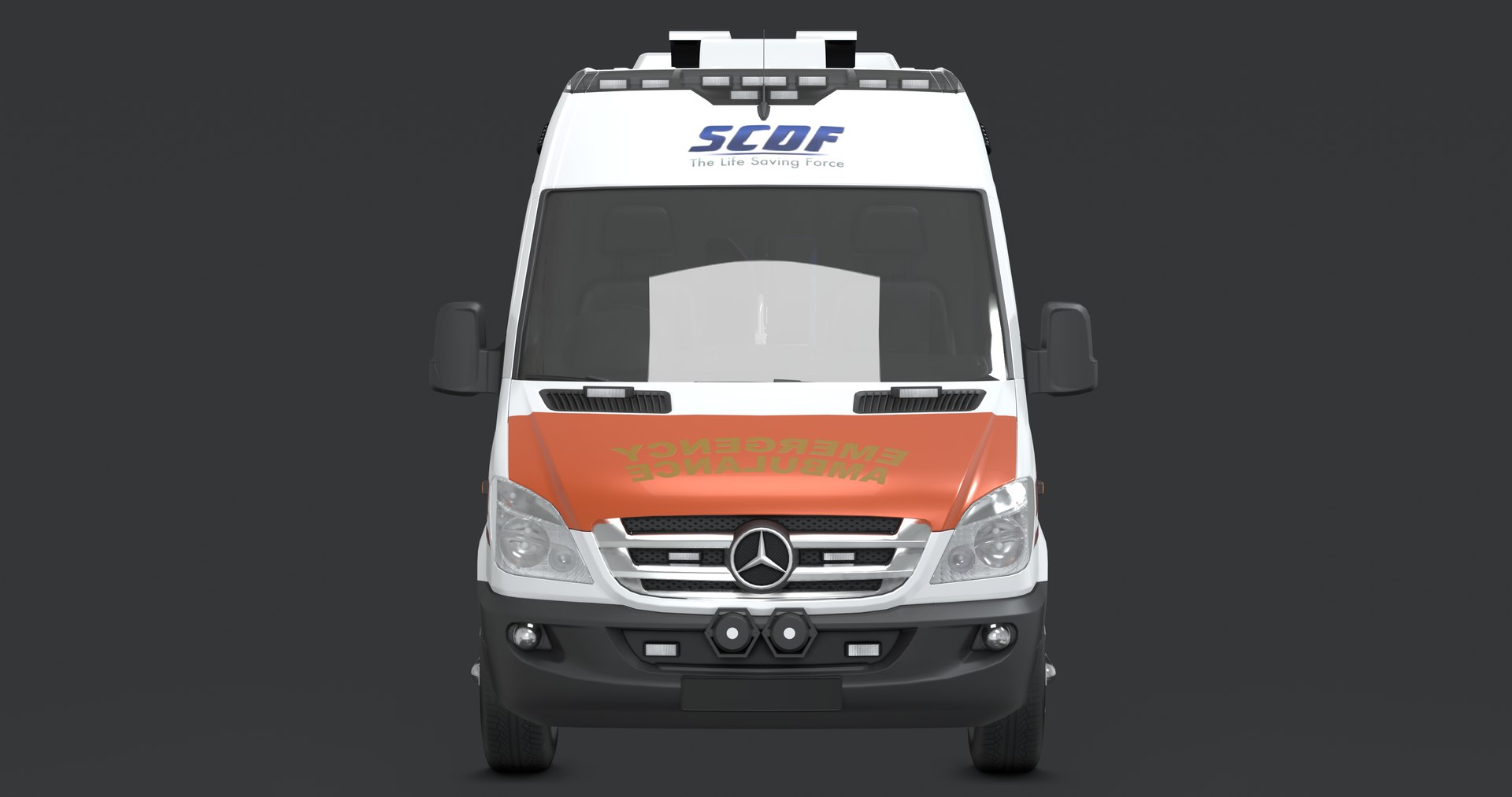 SCDF Mercedes-Benz Sprinter Emergency Ambulance 3D - TurboSquid 2430171
