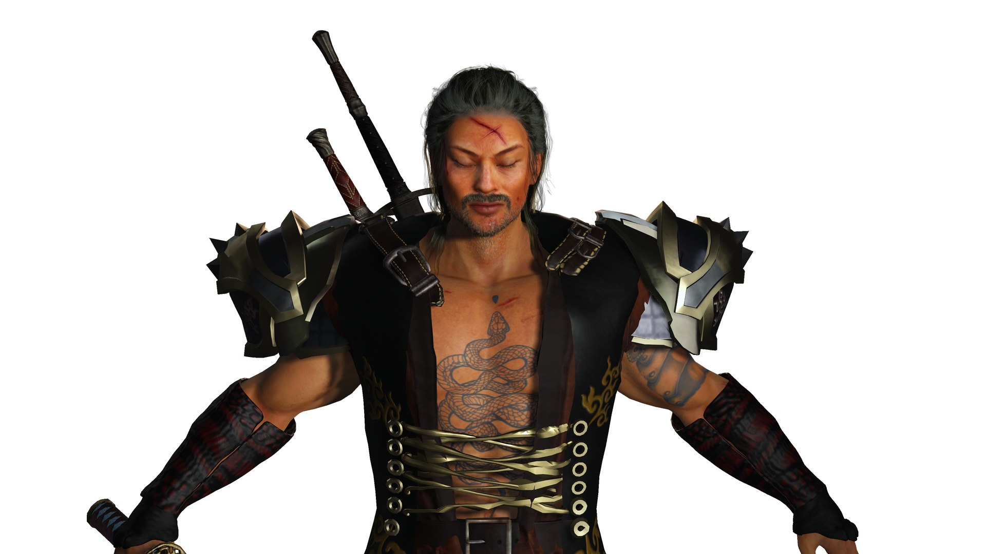 AAA 3D FANTASY MALE CHARACTER - THE JAPANESE WARRIOR or KNIGHT 01 3D ...