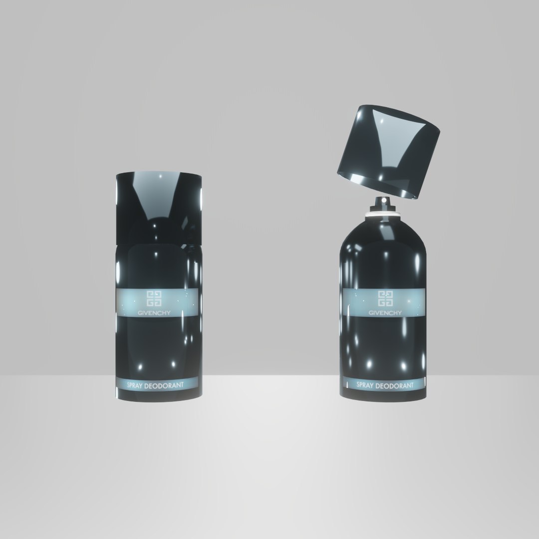 Givenchy Spray Deodorant With Glass Textures 3D Model - TurboSquid 2343684