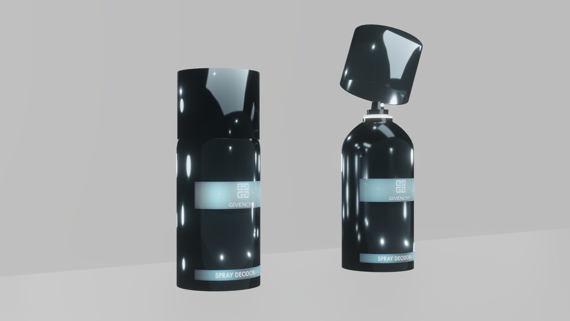 Givenchy Spray Deodorant With Glass Textures 3D Model - TurboSquid 2343684