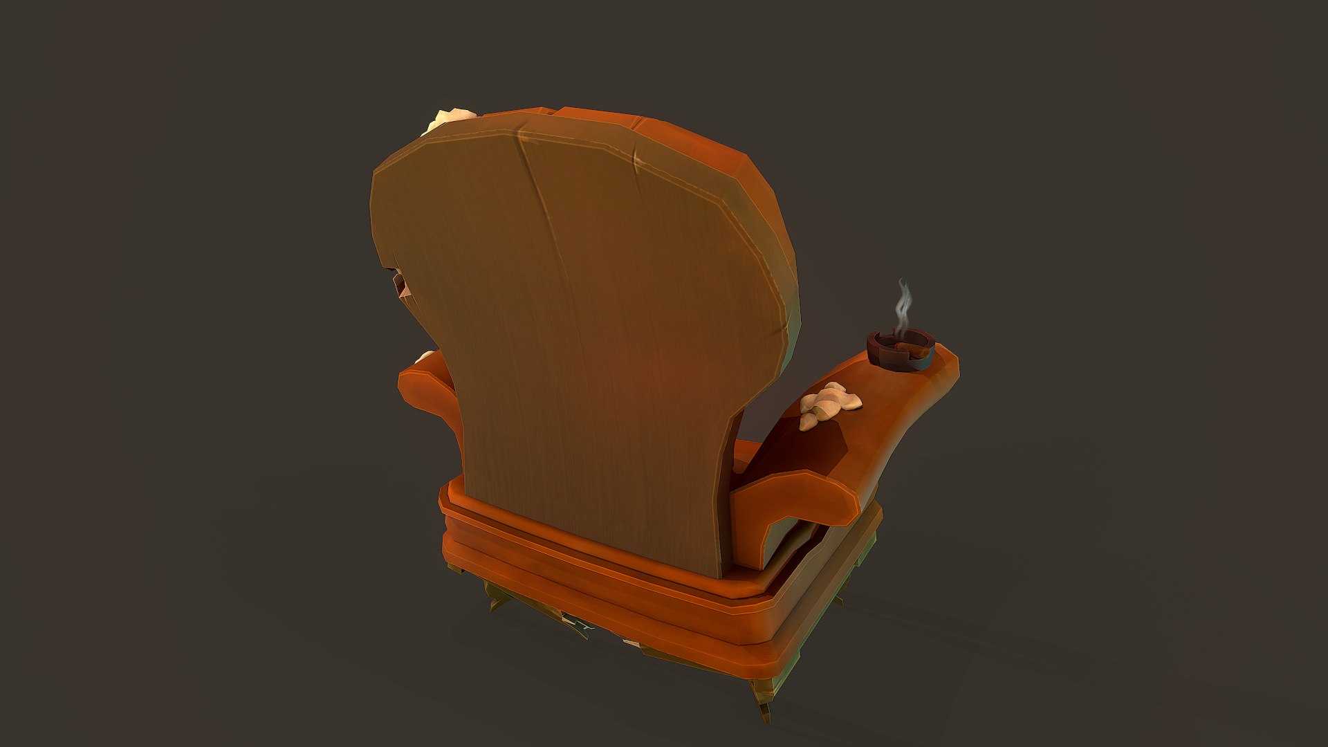 Stylized Leather Chair 3D Model - TurboSquid 1631849