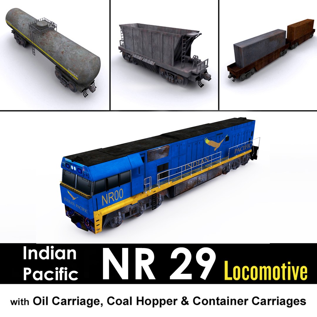 NR 29 Locomotive With Cargo Carriages 3D - TurboSquid 2030270