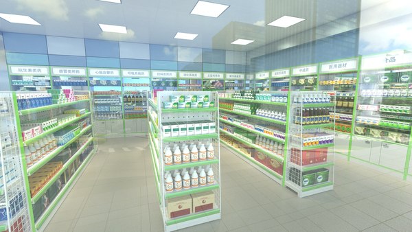 Pharmacy s store 3D model - TurboSquid 1699004