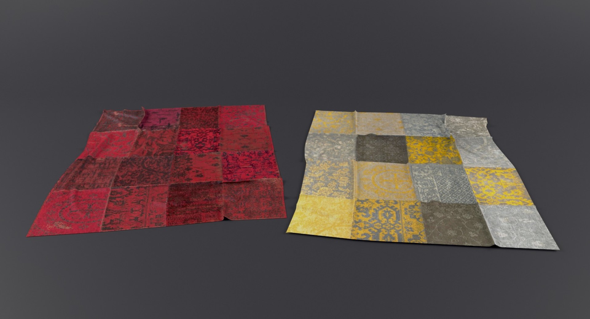 3D patchwork carpet - TurboSquid 1250292
