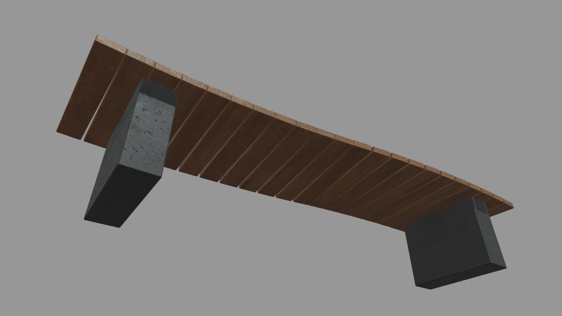 Low Poly Bench 015 3D Model - TurboSquid 2411486