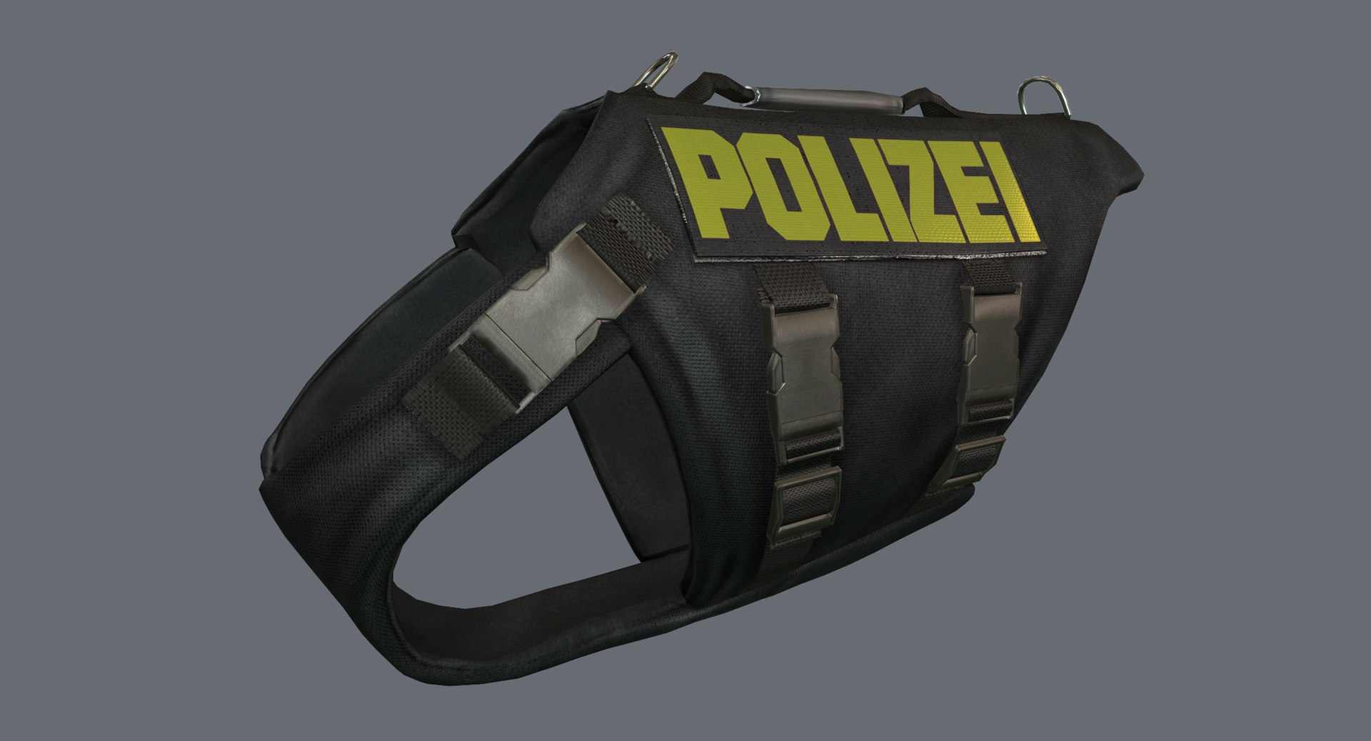 police dog body armor 3d model