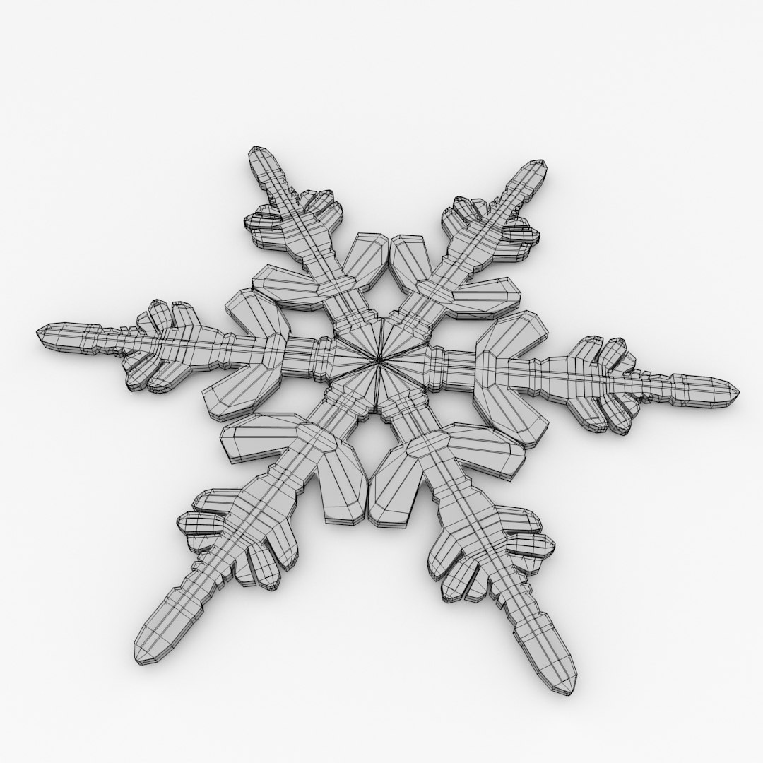 Snowflake Snow Flake 3ds