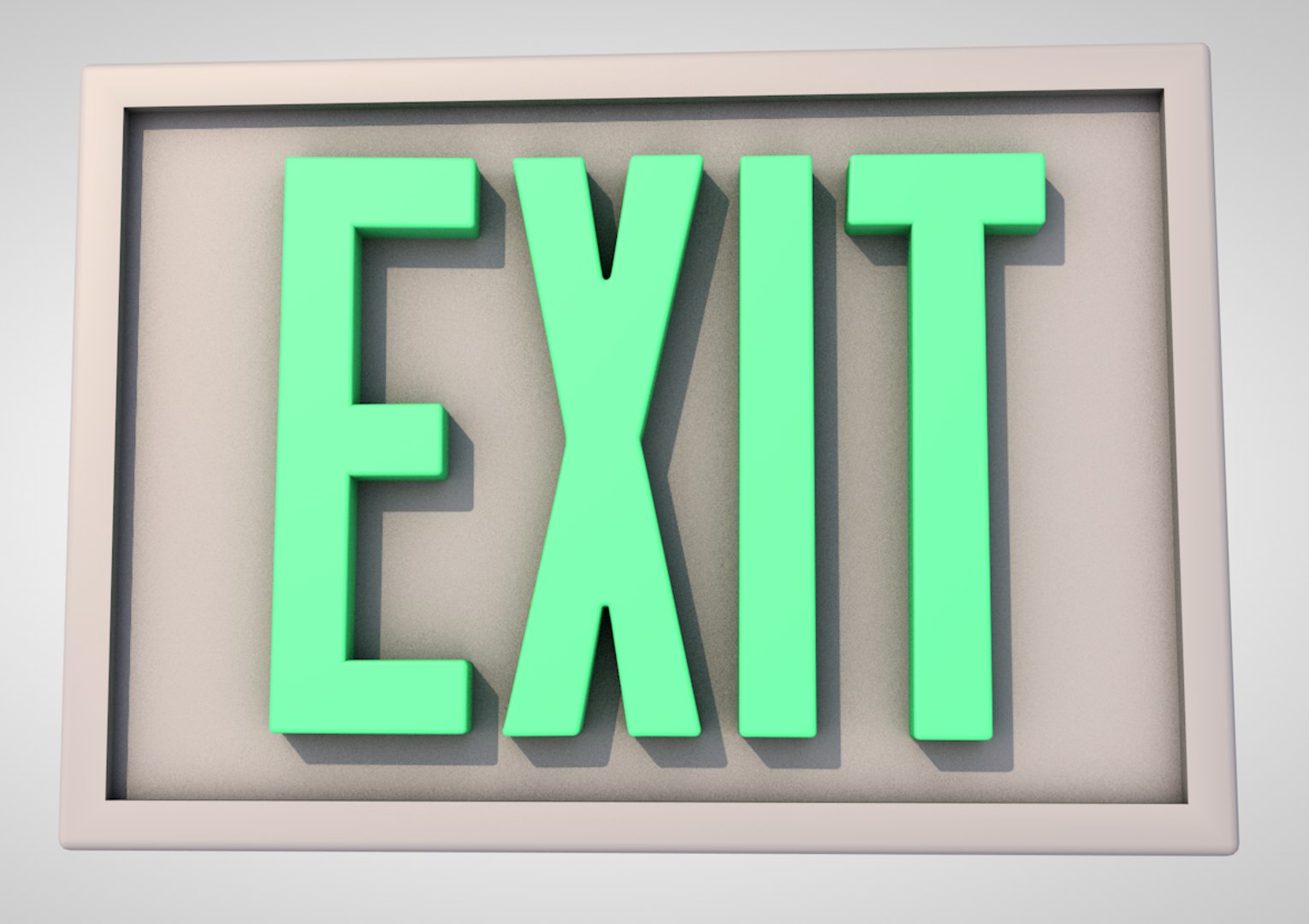 Exit Sign 3D Model - TurboSquid 1391553