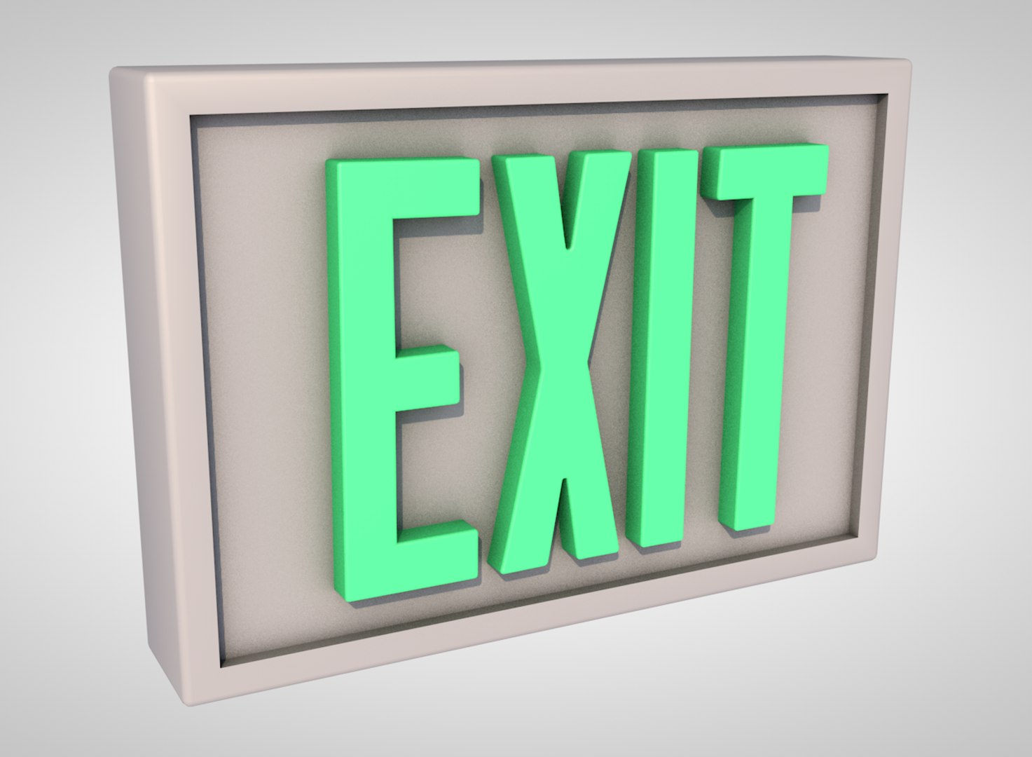 Exit Sign 3D Model - TurboSquid 1391553