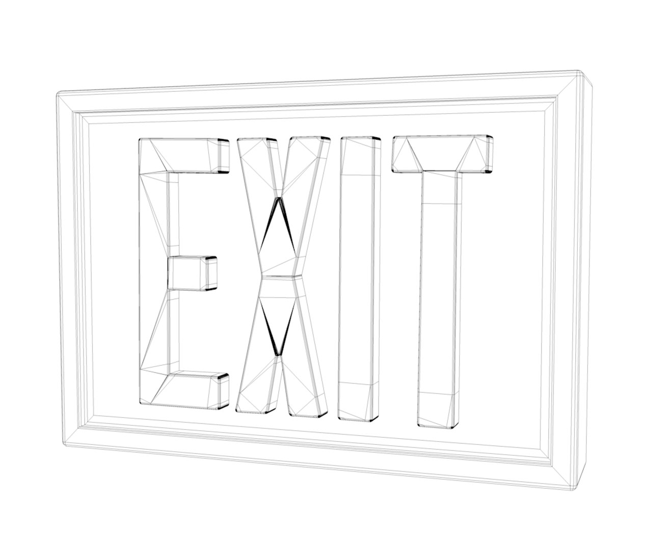 Exit Sign 3D Model - TurboSquid 1391553