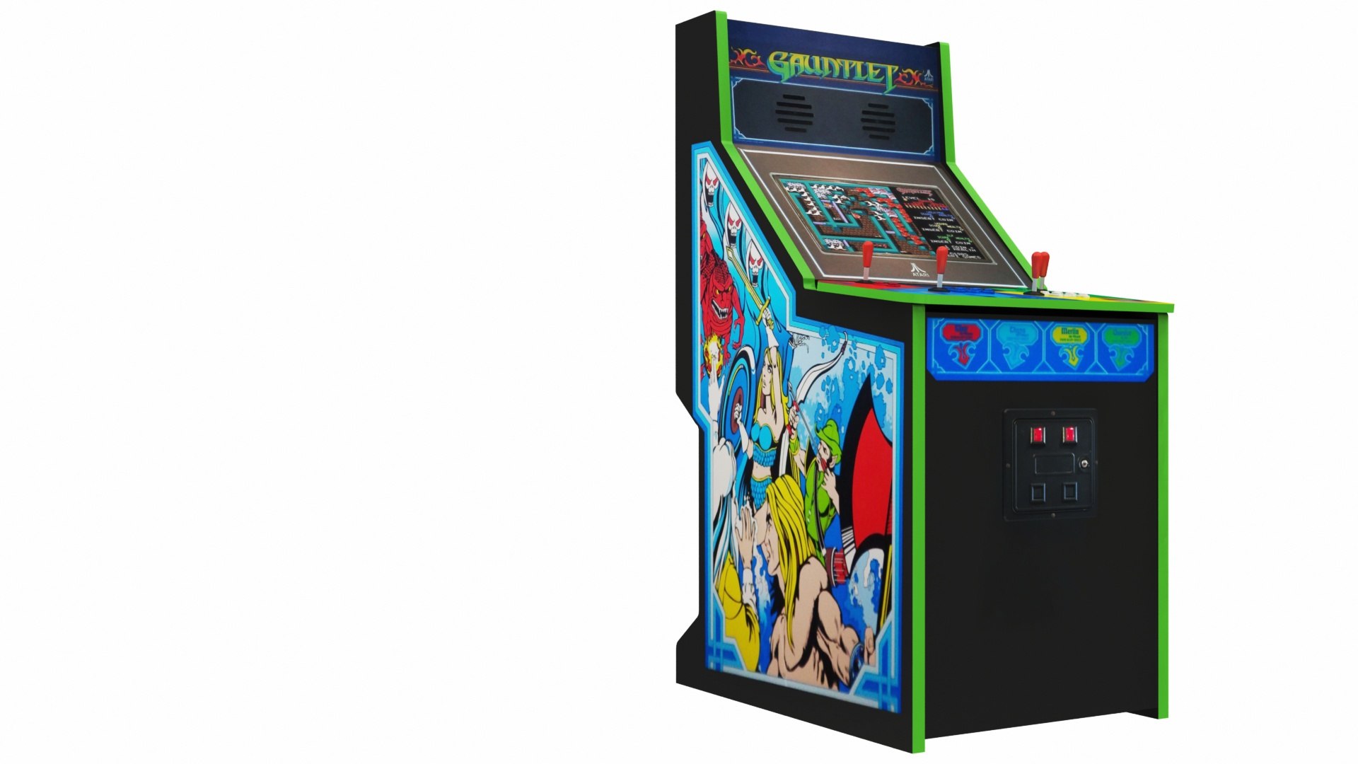 Gauntlet arcade machine 3D model - TurboSquid 1501060