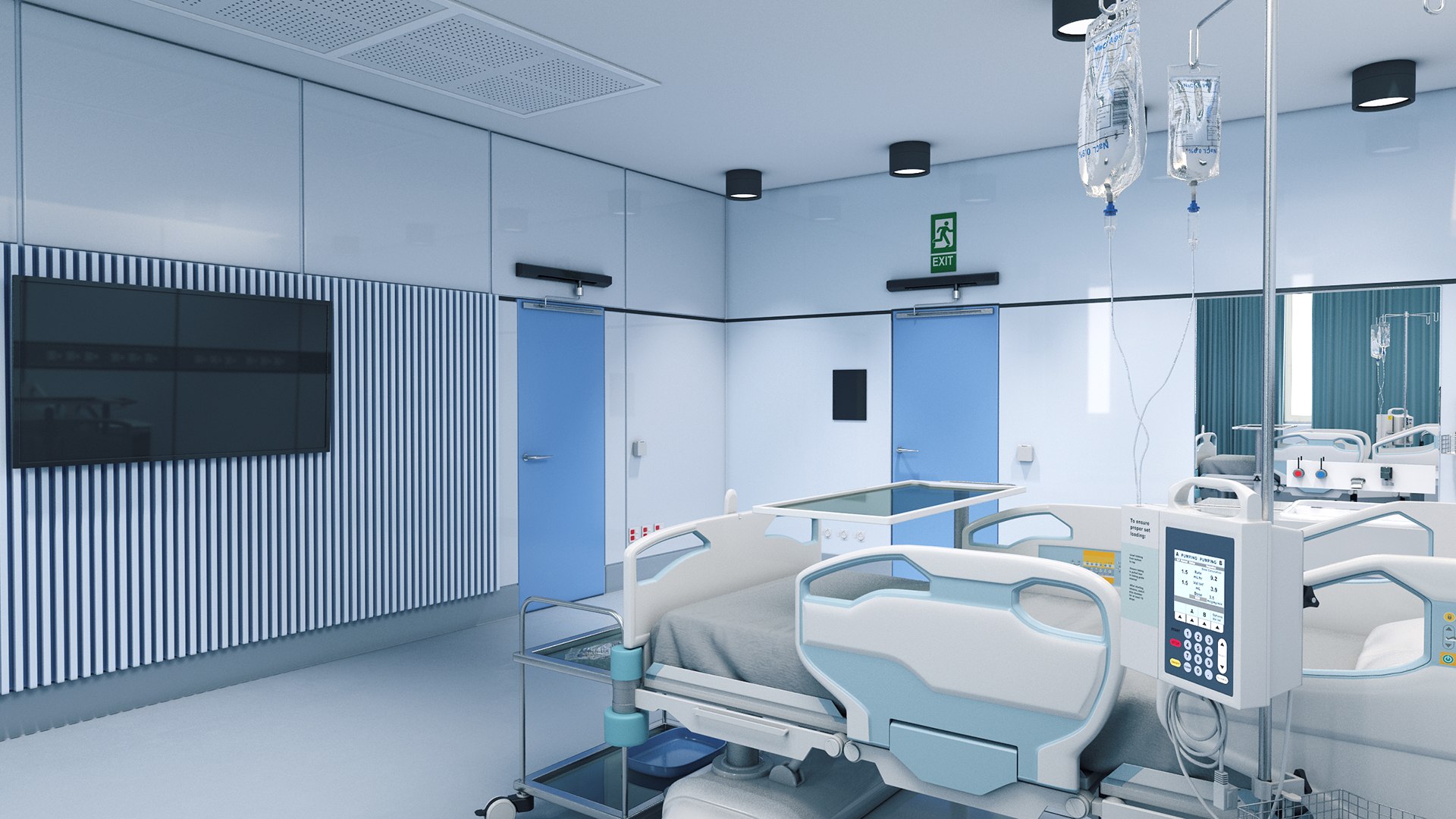 3D Single Unit Self Care Hospital Room - TurboSquid 2365212