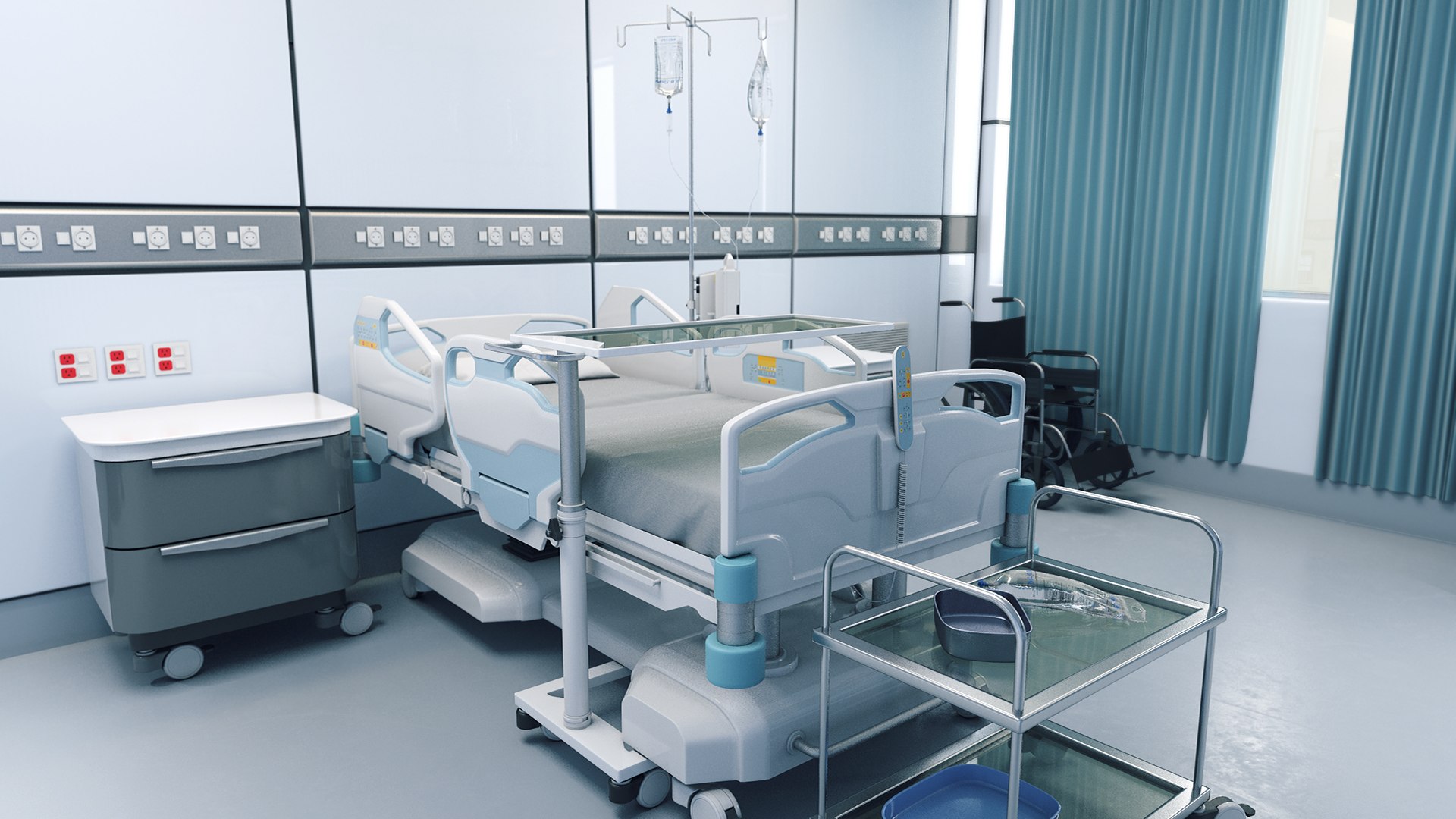 3D Single Unit Self Care Hospital Room - TurboSquid 2365212