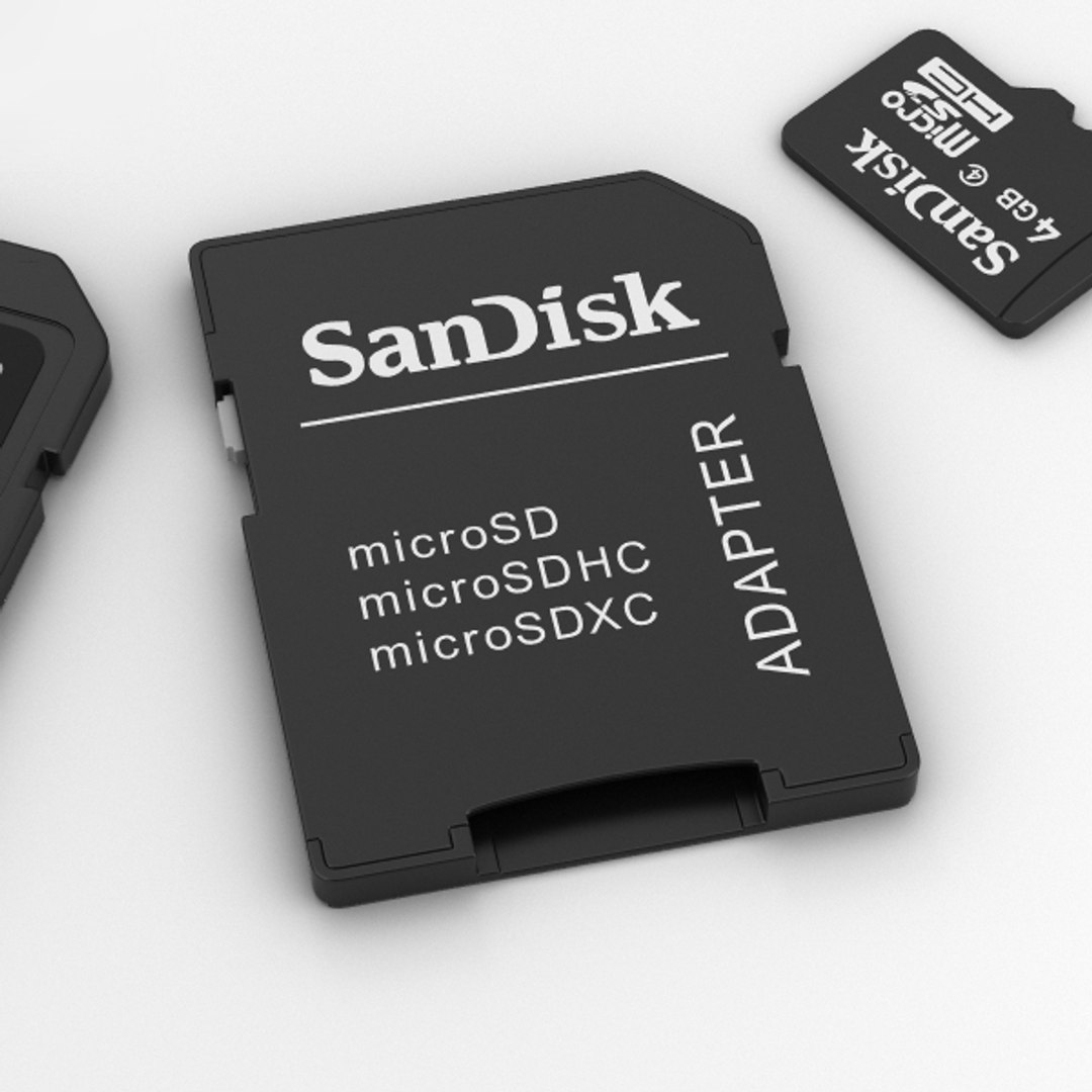 Sd Card Set 3D Model - TurboSquid 1369883