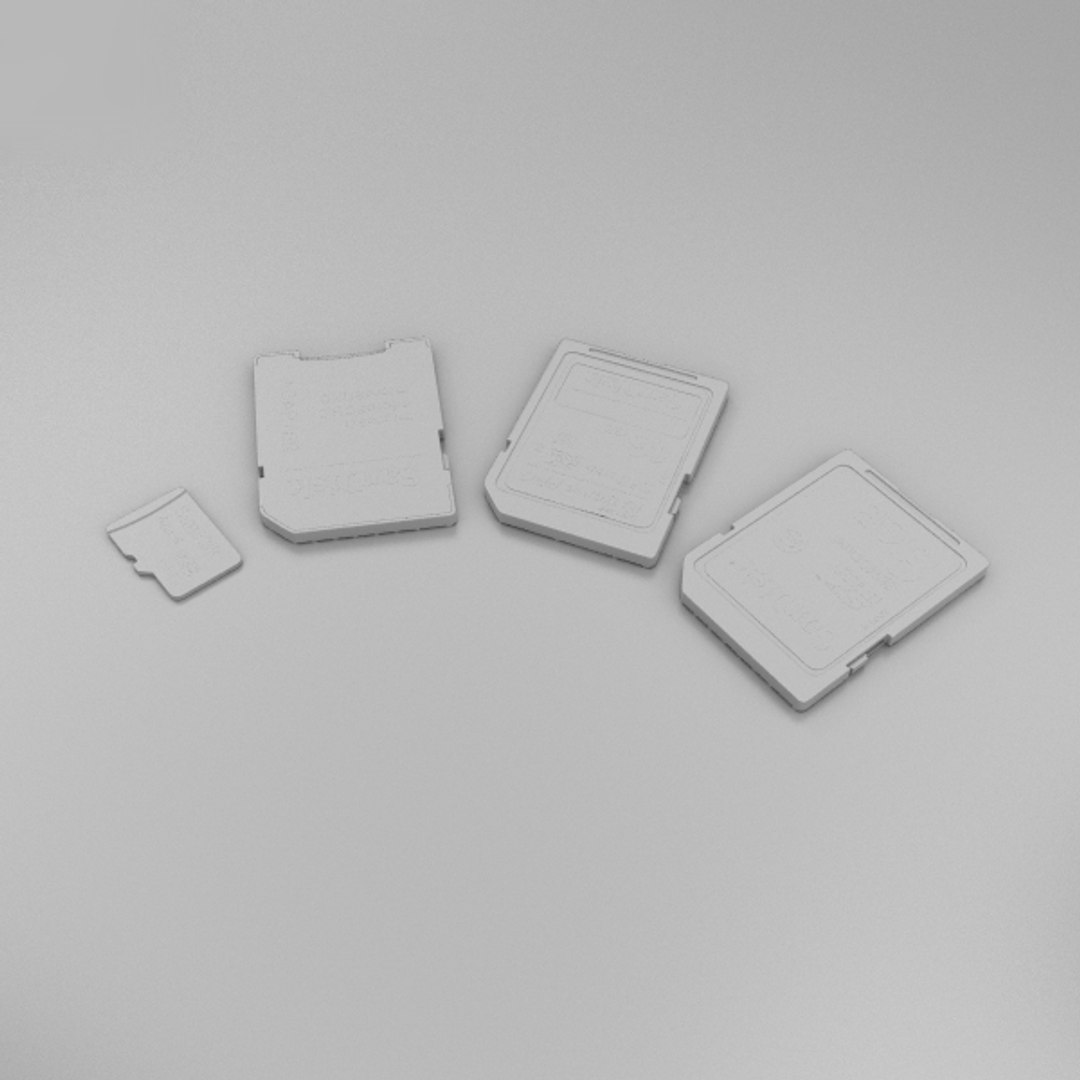 Sd Card Set 3D Model - TurboSquid 1369883
