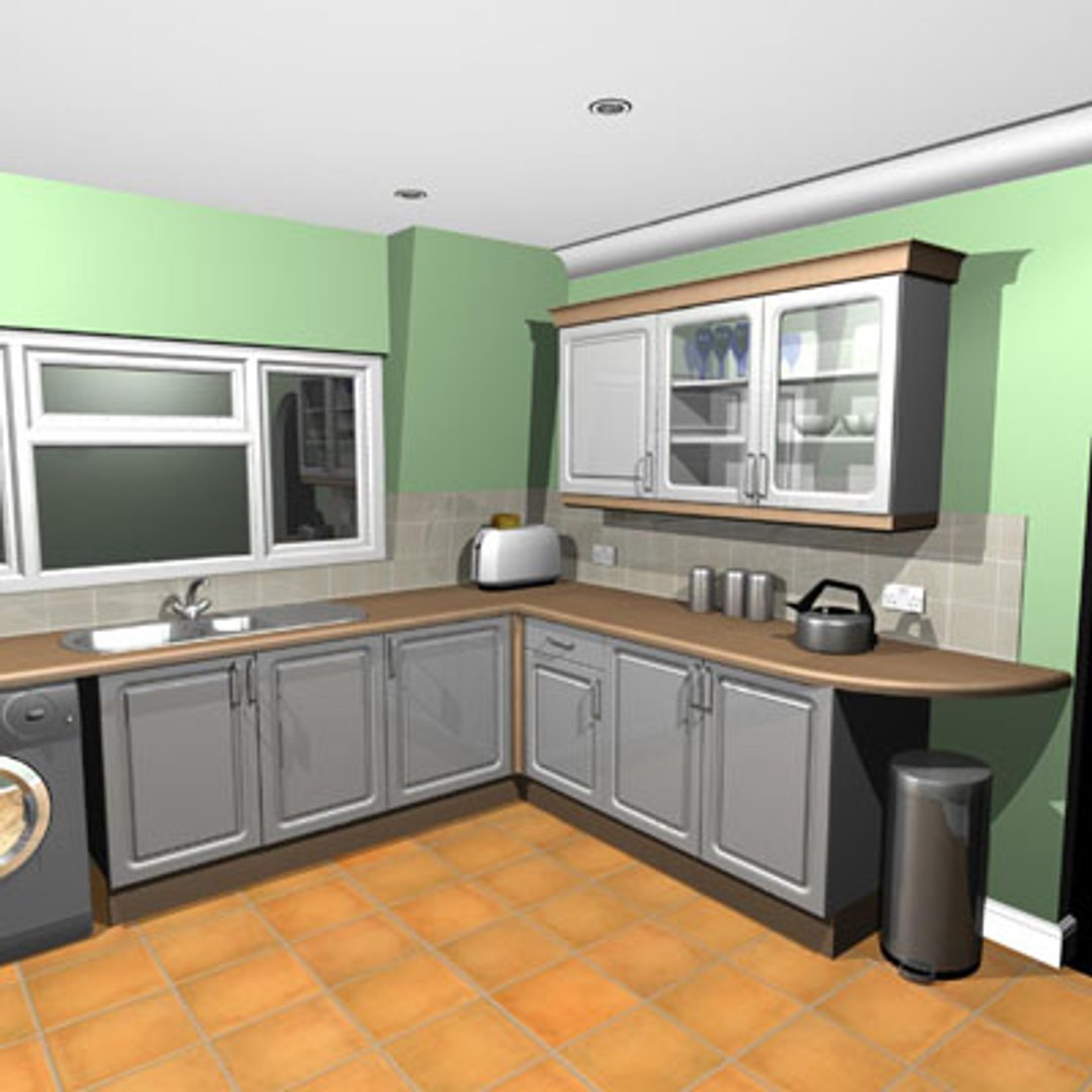 kitchen scene 3d model