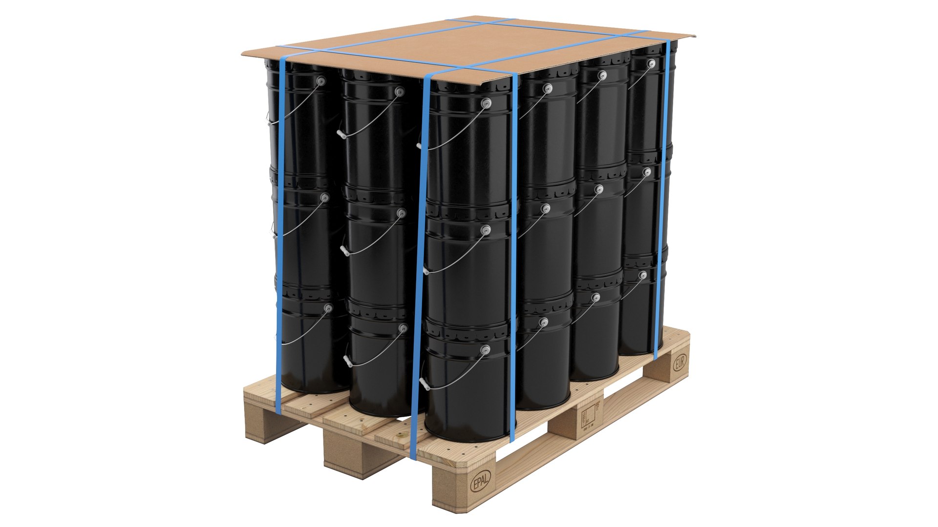 Pallet With Buckets 3D model - TurboSquid 2040759