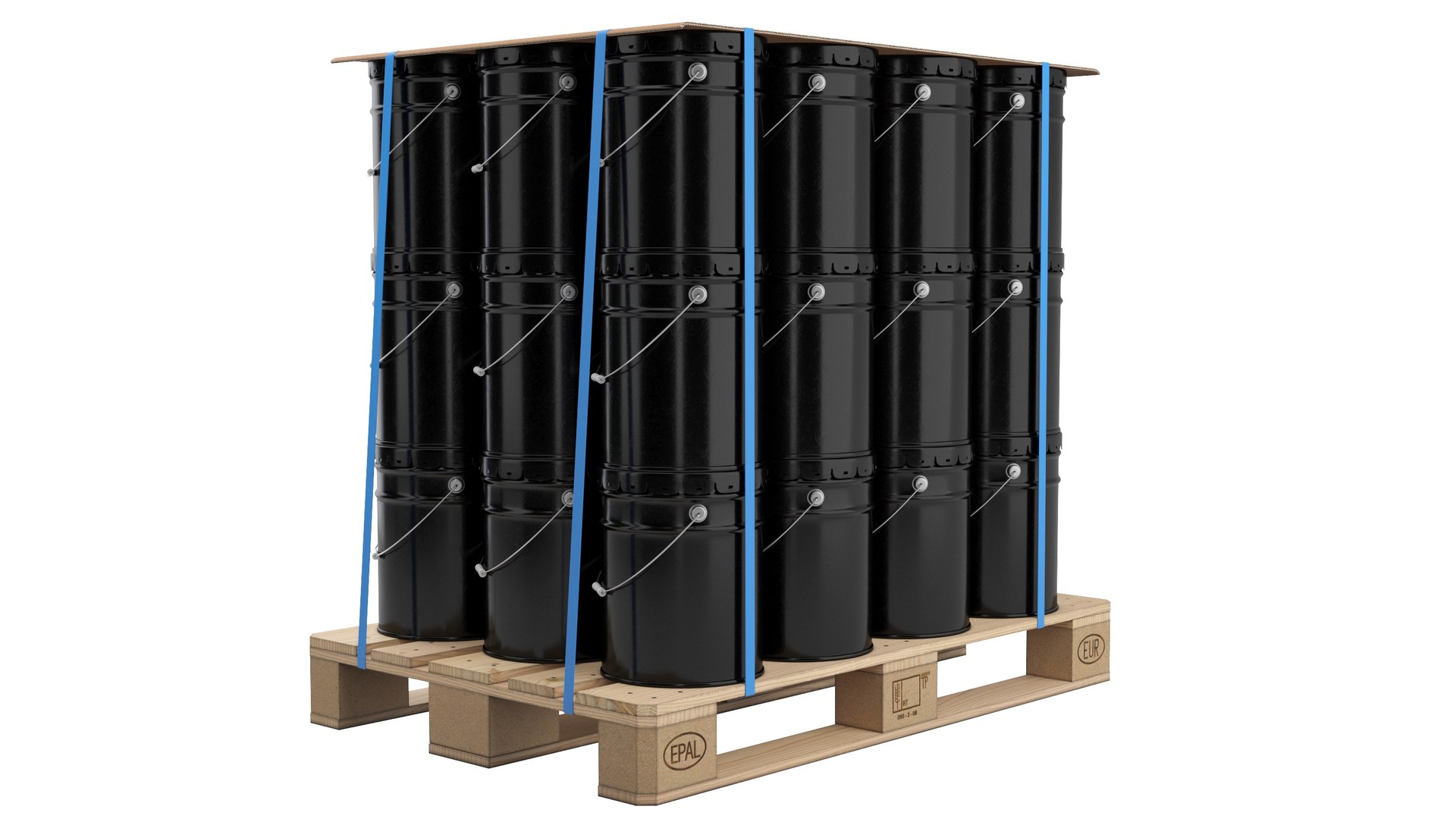 Pallet With Buckets 3D Model - TurboSquid 2040759