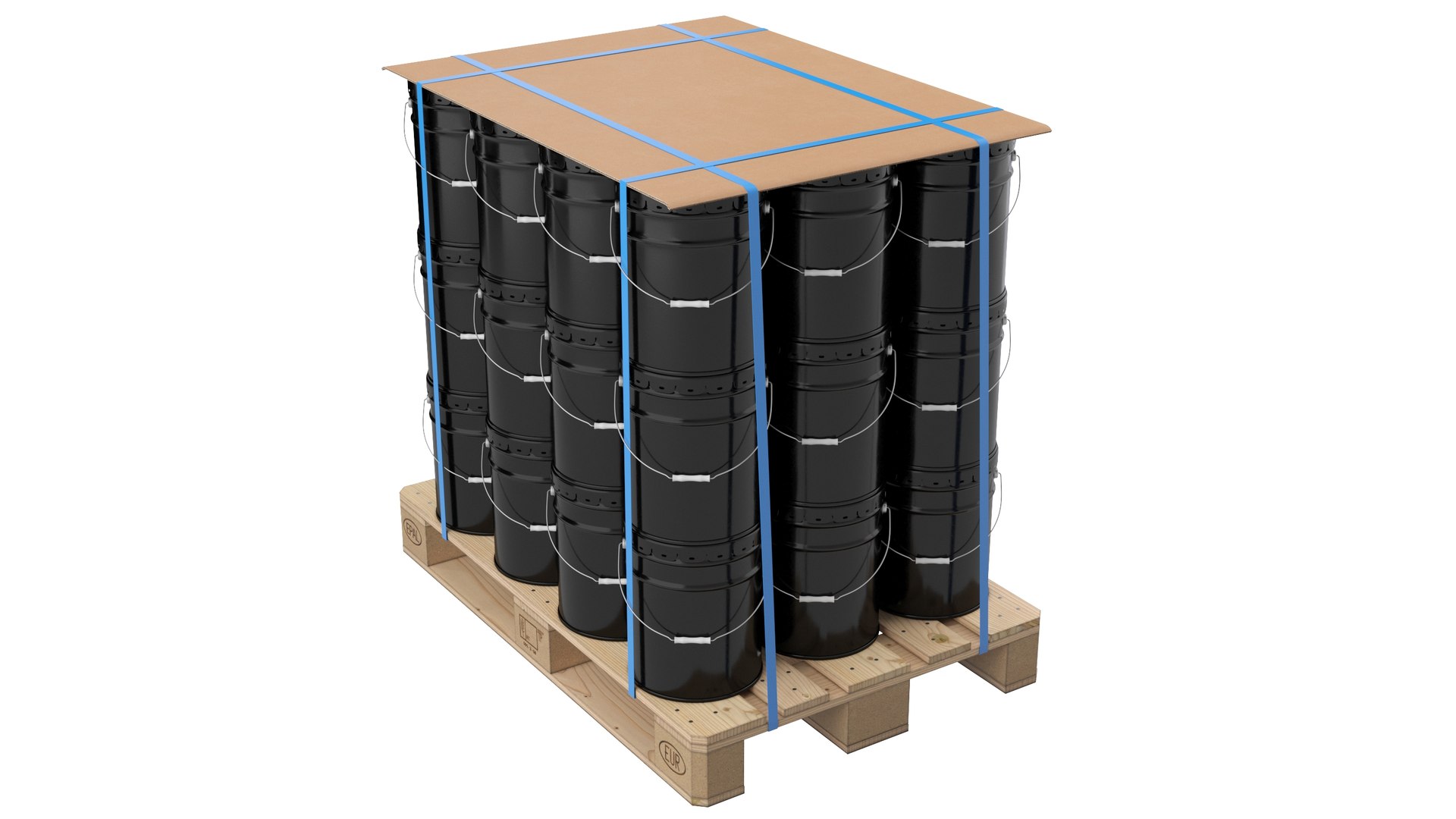 Pallet With Buckets 3D Model - TurboSquid 2040759