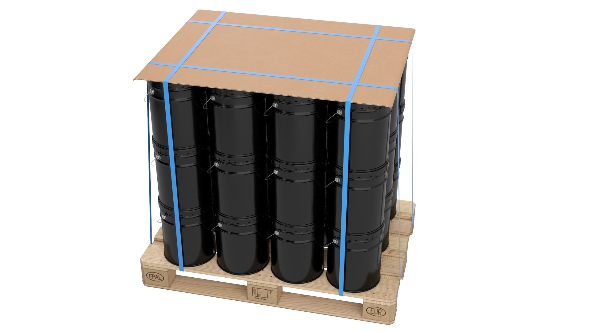 Pallet With Buckets 3D Model - TurboSquid 2040759